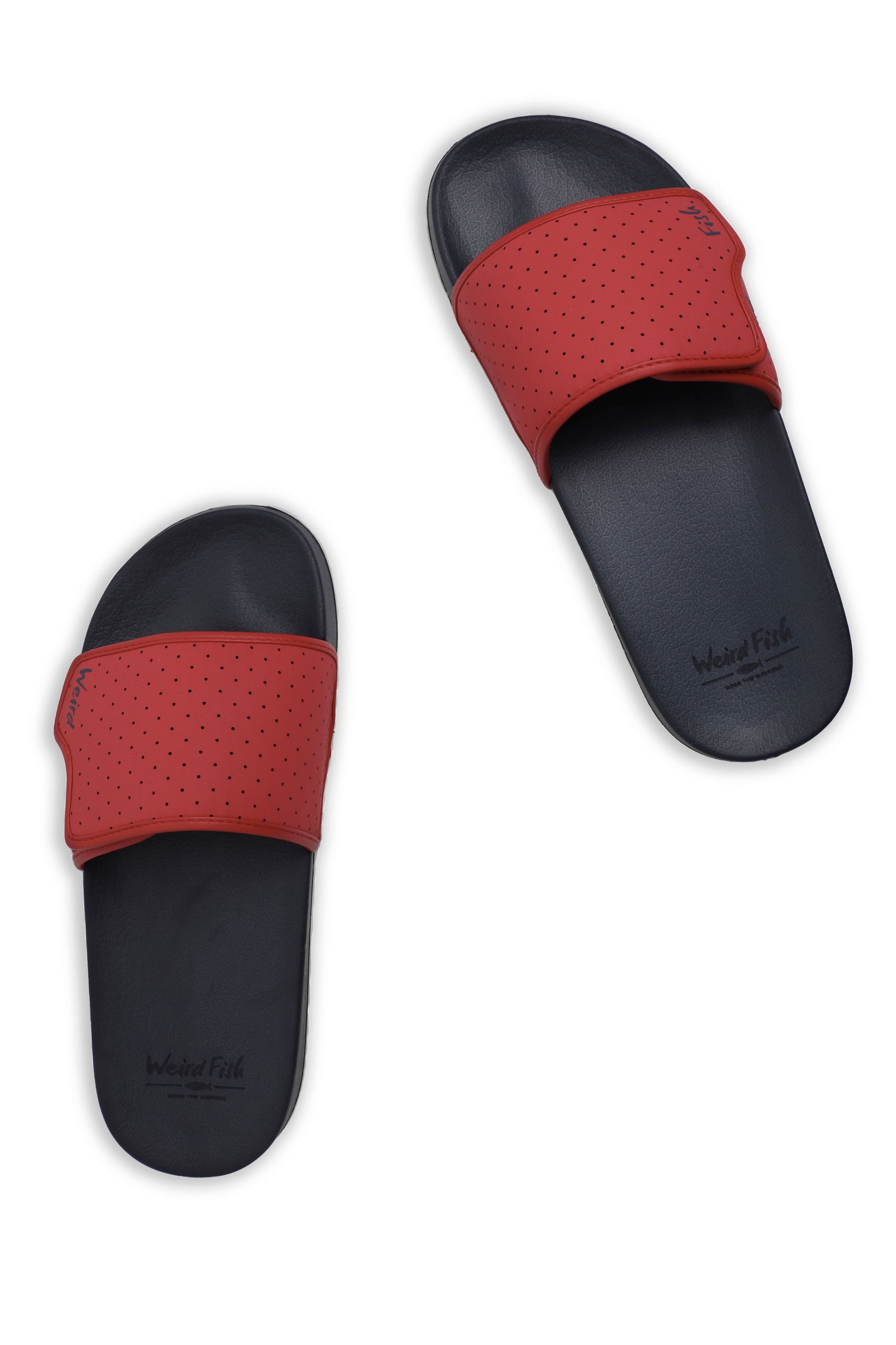 Oliver Pool Sliders Retro Red | Weird Fish