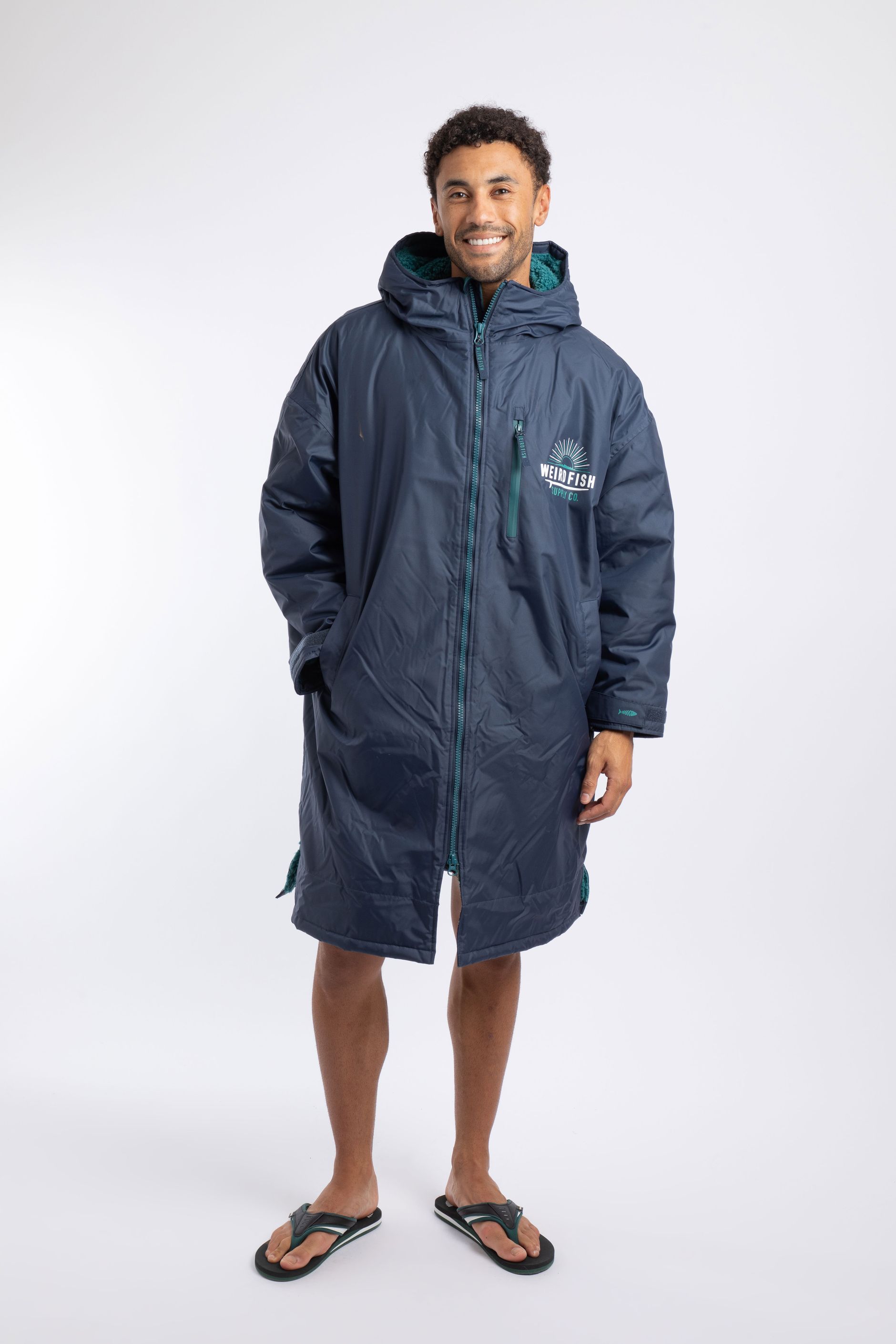 Atlantic Unisex Waterproof Changing Robe Blue Surf | Weird Fish