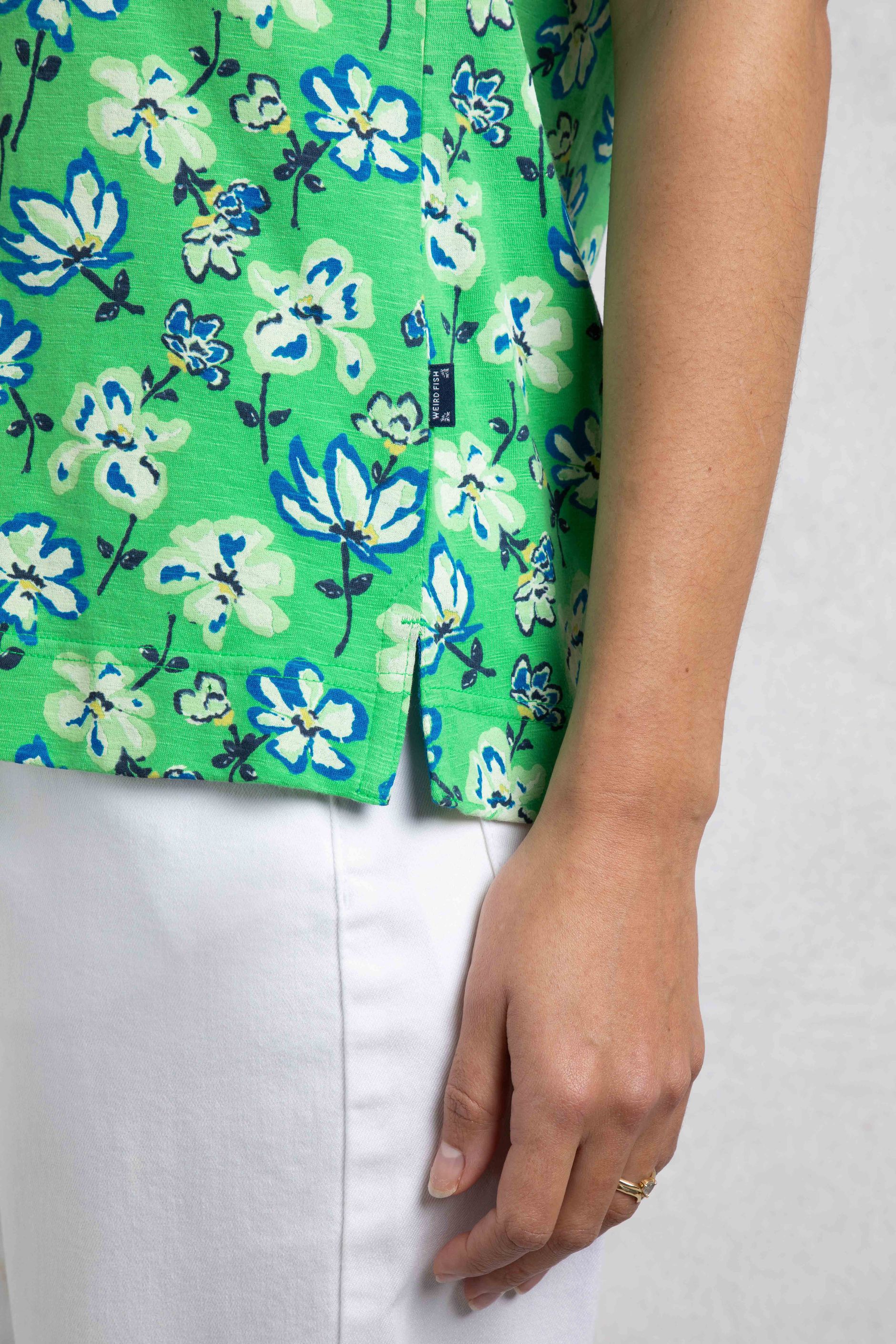 Alia Organic Cotton Printed Jersey Top Peapod | Weird Fish