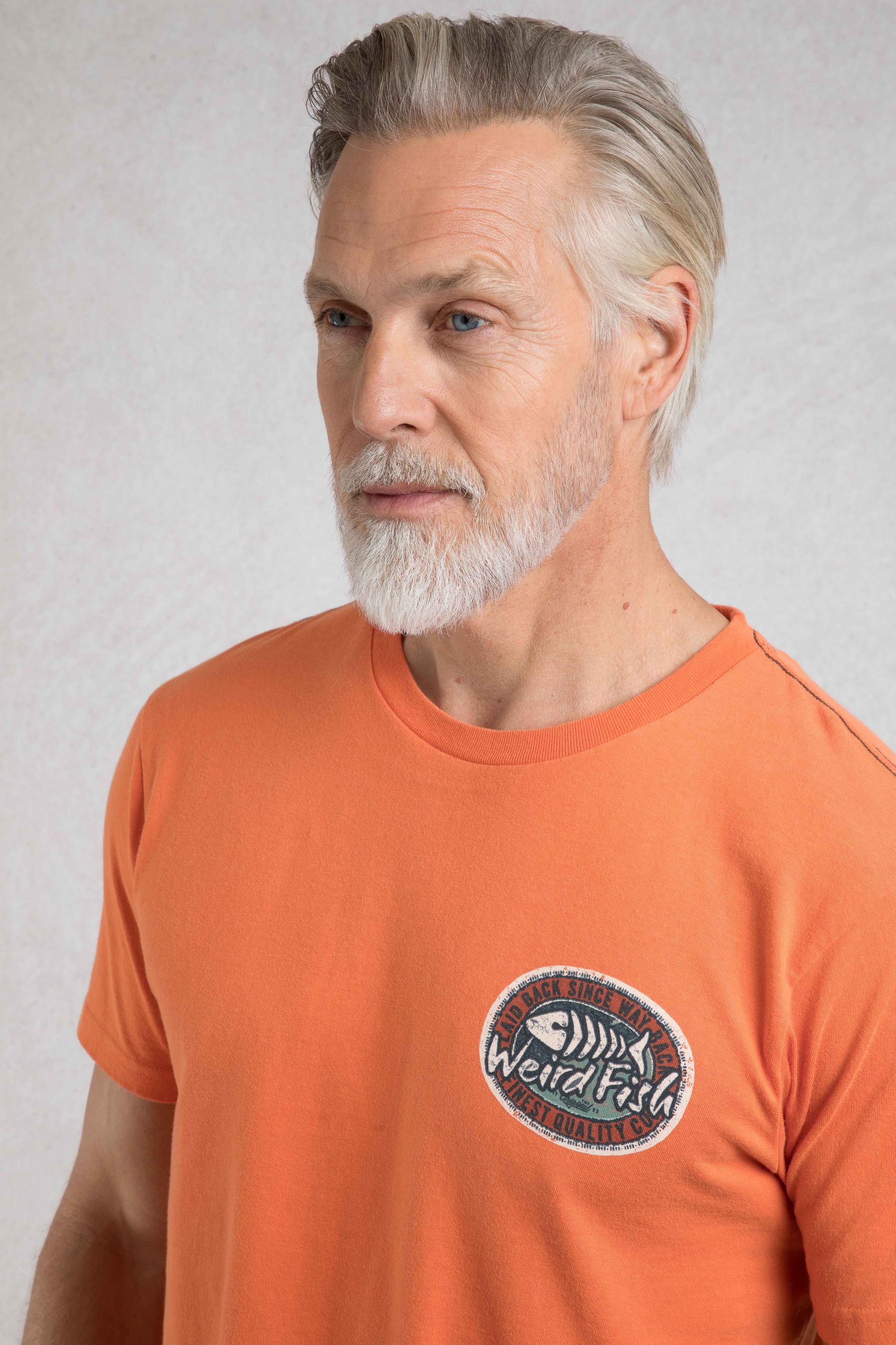Laid Back Heritage Back Print Graphic T-Shirt Mango | Weird Fish