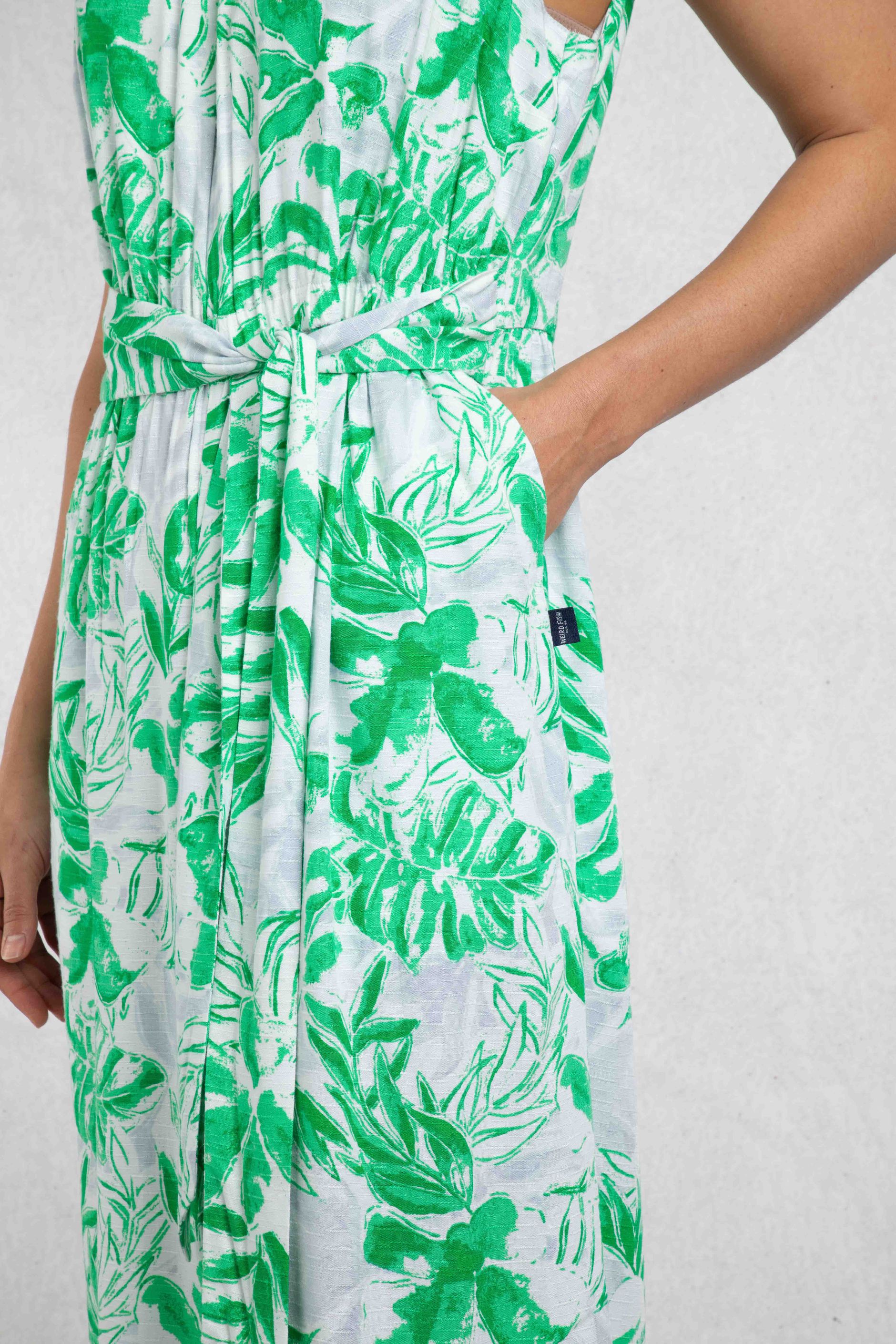 Padra Lenzing EcoVero™ Wide Leg Printed Jumpsuit Evergreen | Weird Fish
