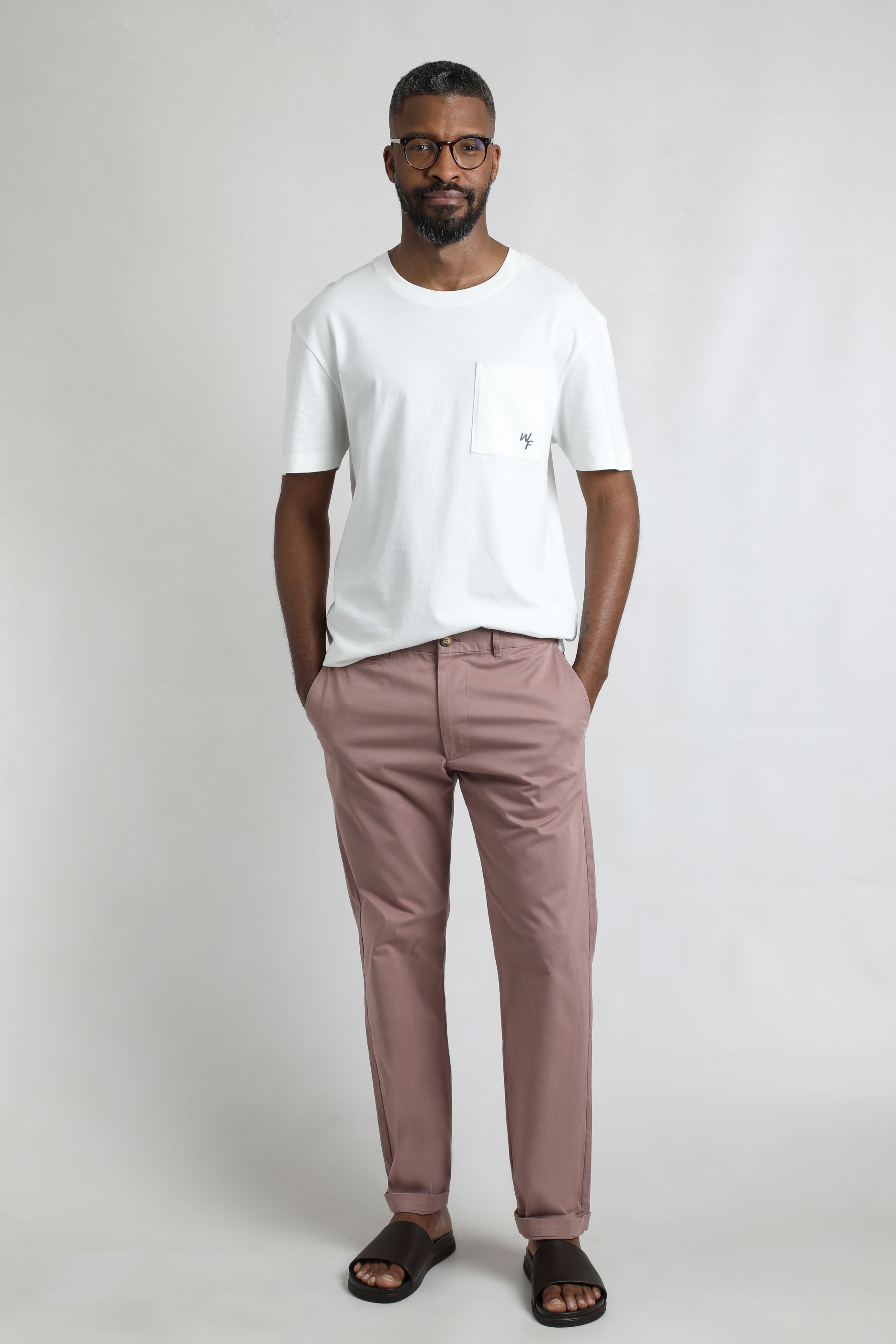 Freddie Super Soft Chino Trousers Dusty Rose | Weird Fish