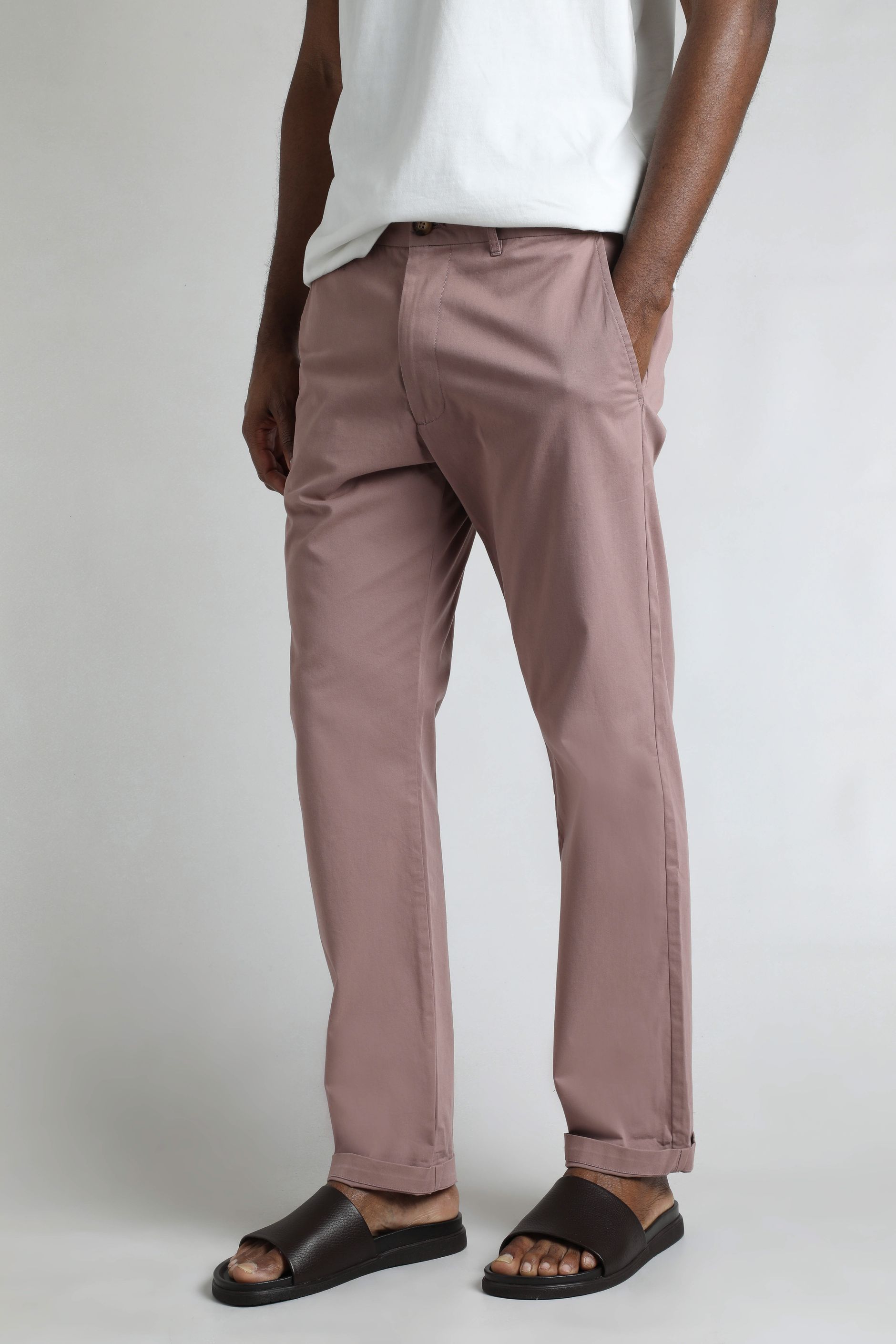 Freddie Super Soft Chino Trousers Dusty Rose | Weird Fish