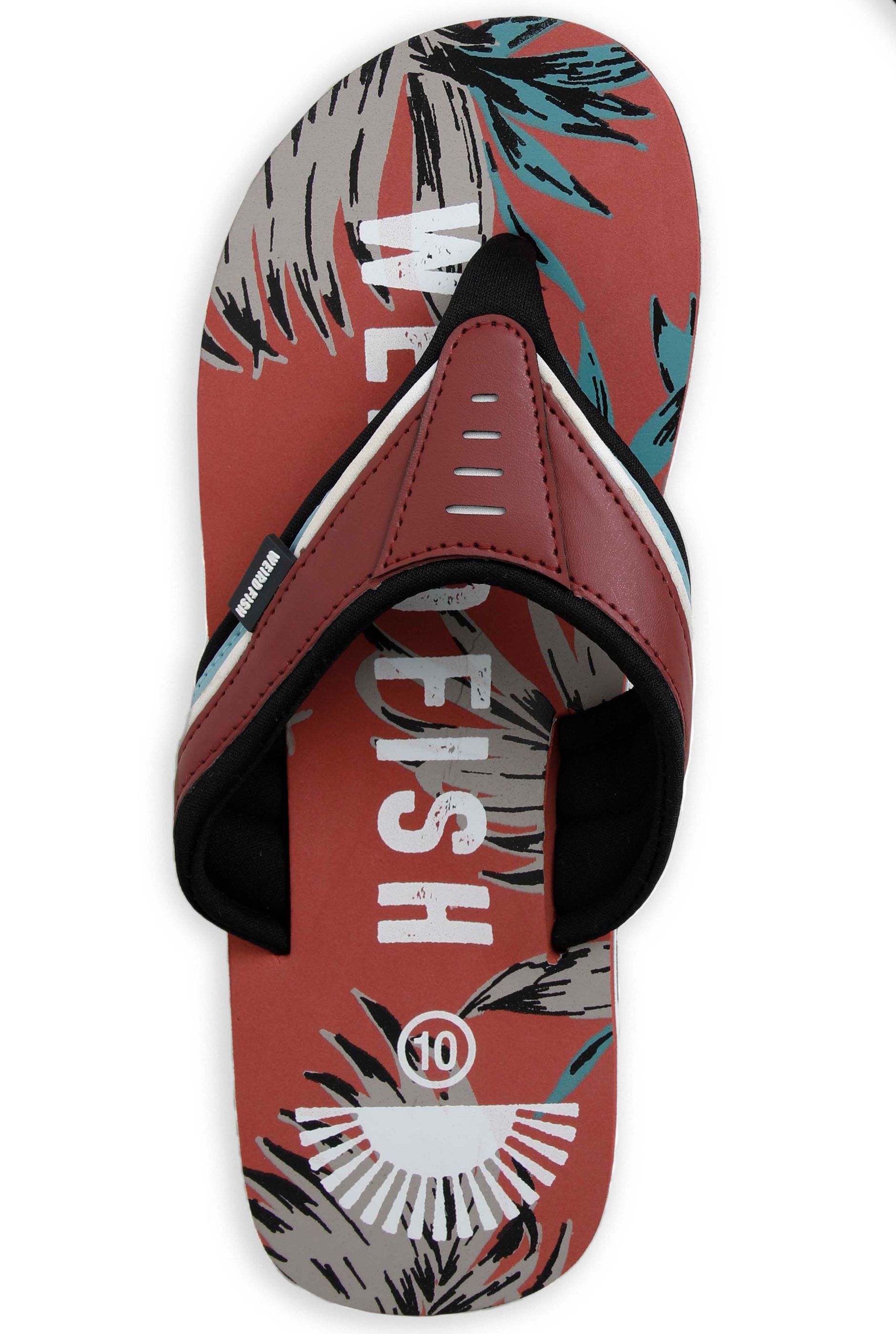 Lexington Printed Flip Flops Paprika | Weird Fish