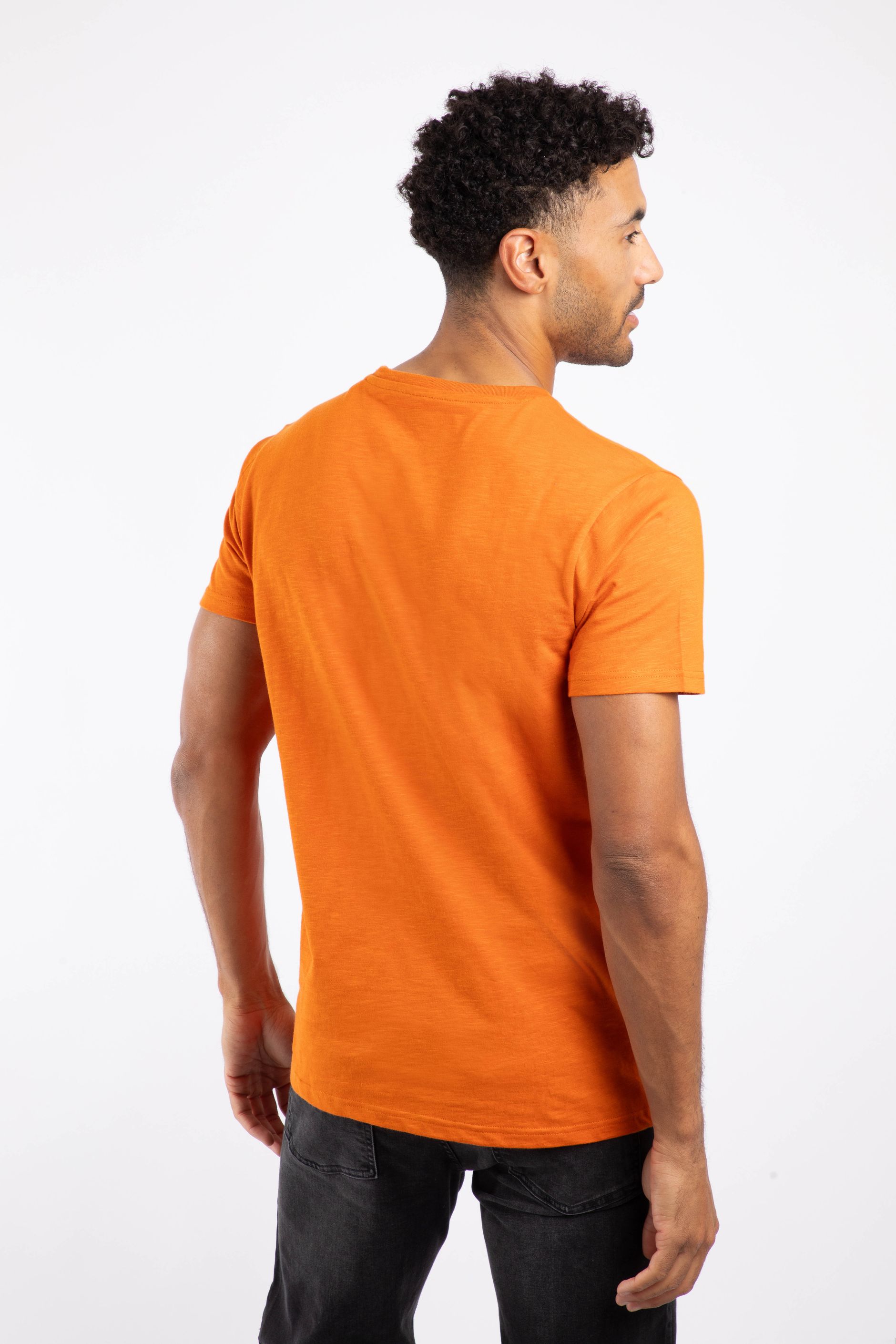 Fished Organic Cotton Branded T-Shirt Brick Orange | Weird Fish