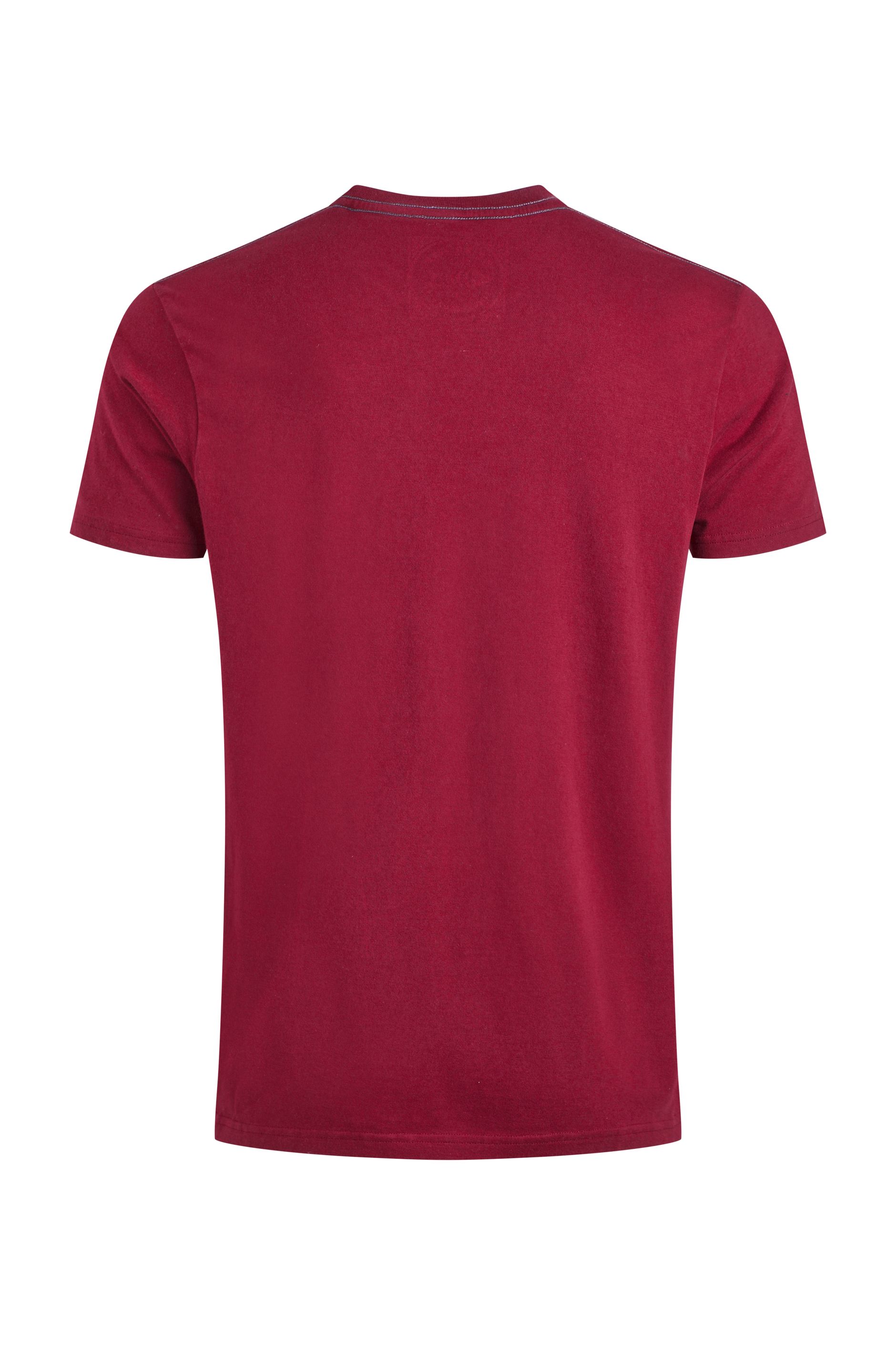 Off Shore Front Print Graphic T-Shirt Garnet | Weird Fish