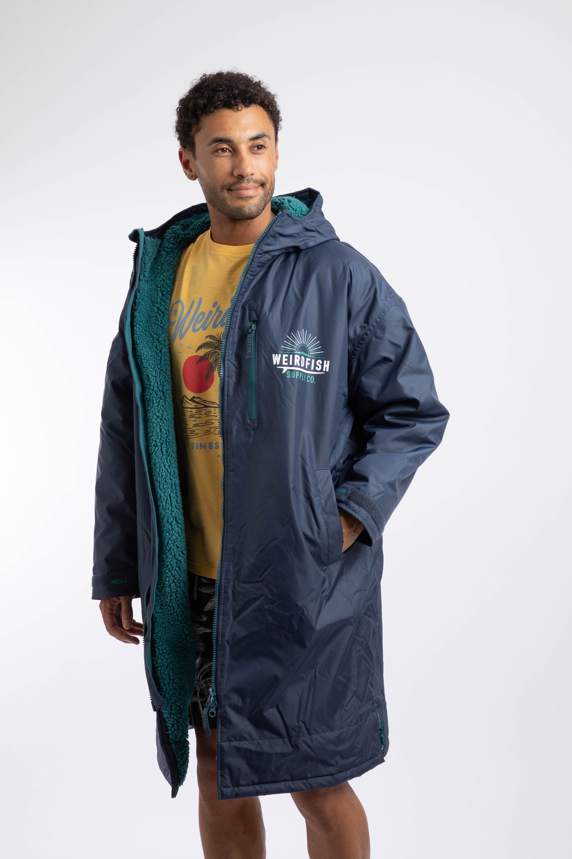 Atlantic Unisex Waterproof Changing Robe Blue Surf | Weird Fish