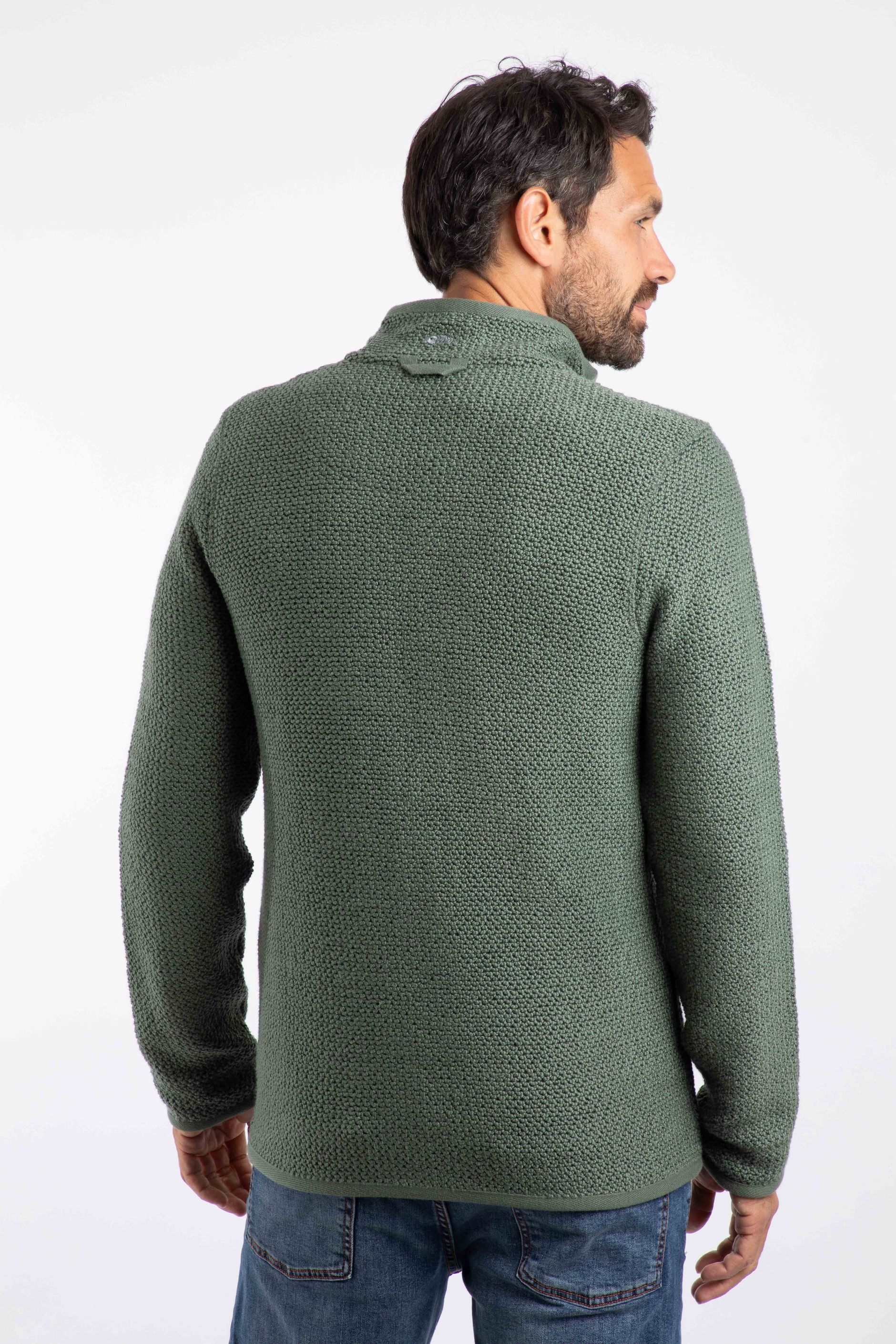 Transom Full Zip Macaroni Army Green | Weird Fish