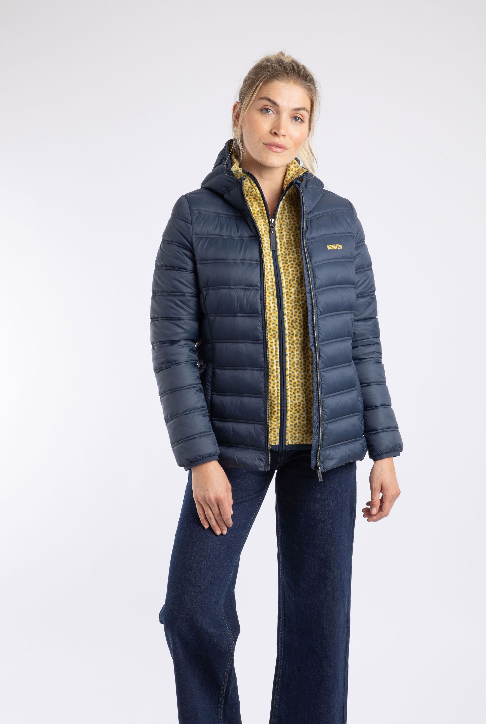 Eshka Lightweight Padded Jacket Navy Blue | Weird Fish