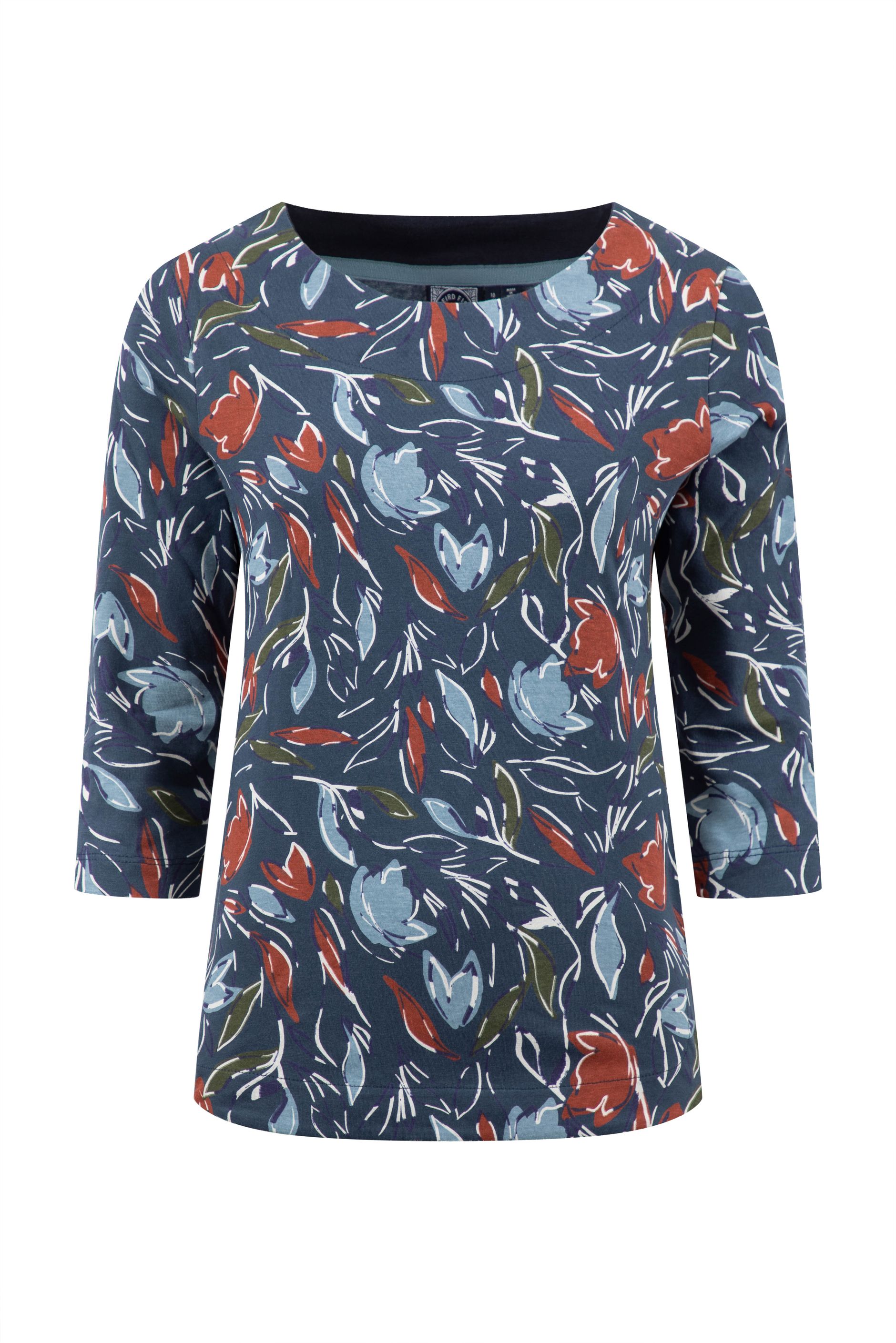 Pinto Printed Jersey T-Shirt Navy Blue | Weird Fish