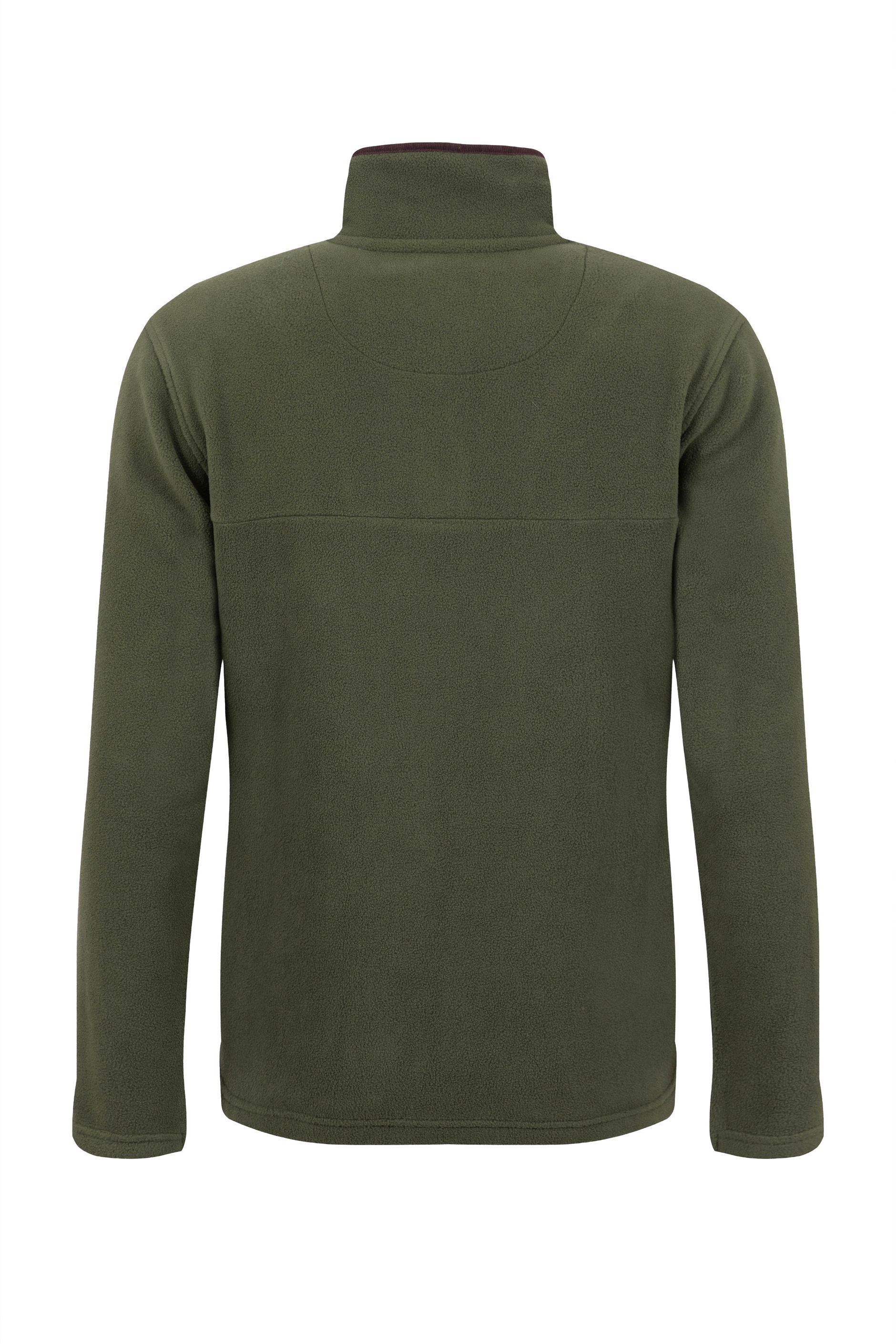 Harriet Funnel Neck Micro Fleece Deep Lichen Green | Weird Fish
