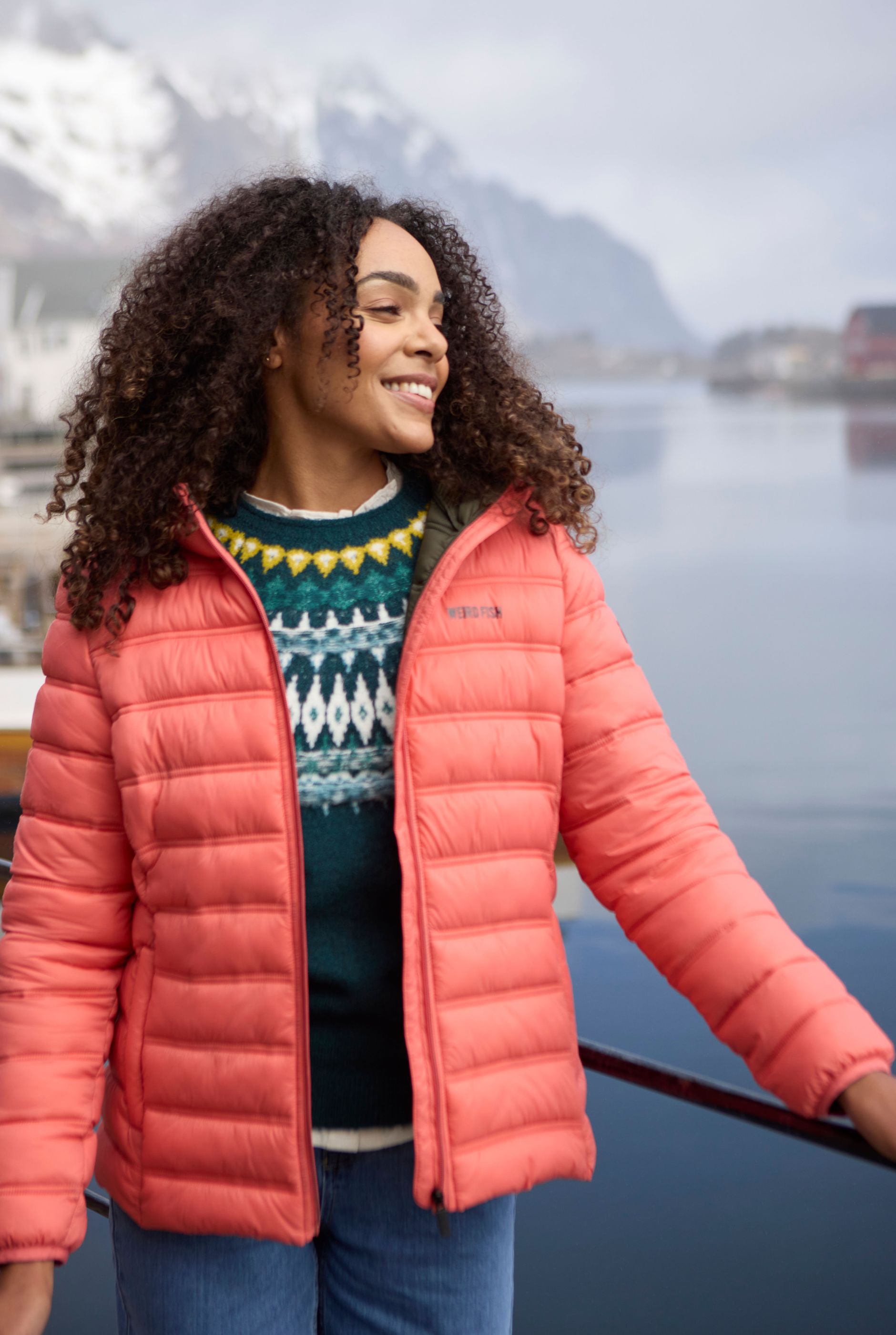 Eshka Lightweight Padded Jacket Coral Spice | Weird Fish