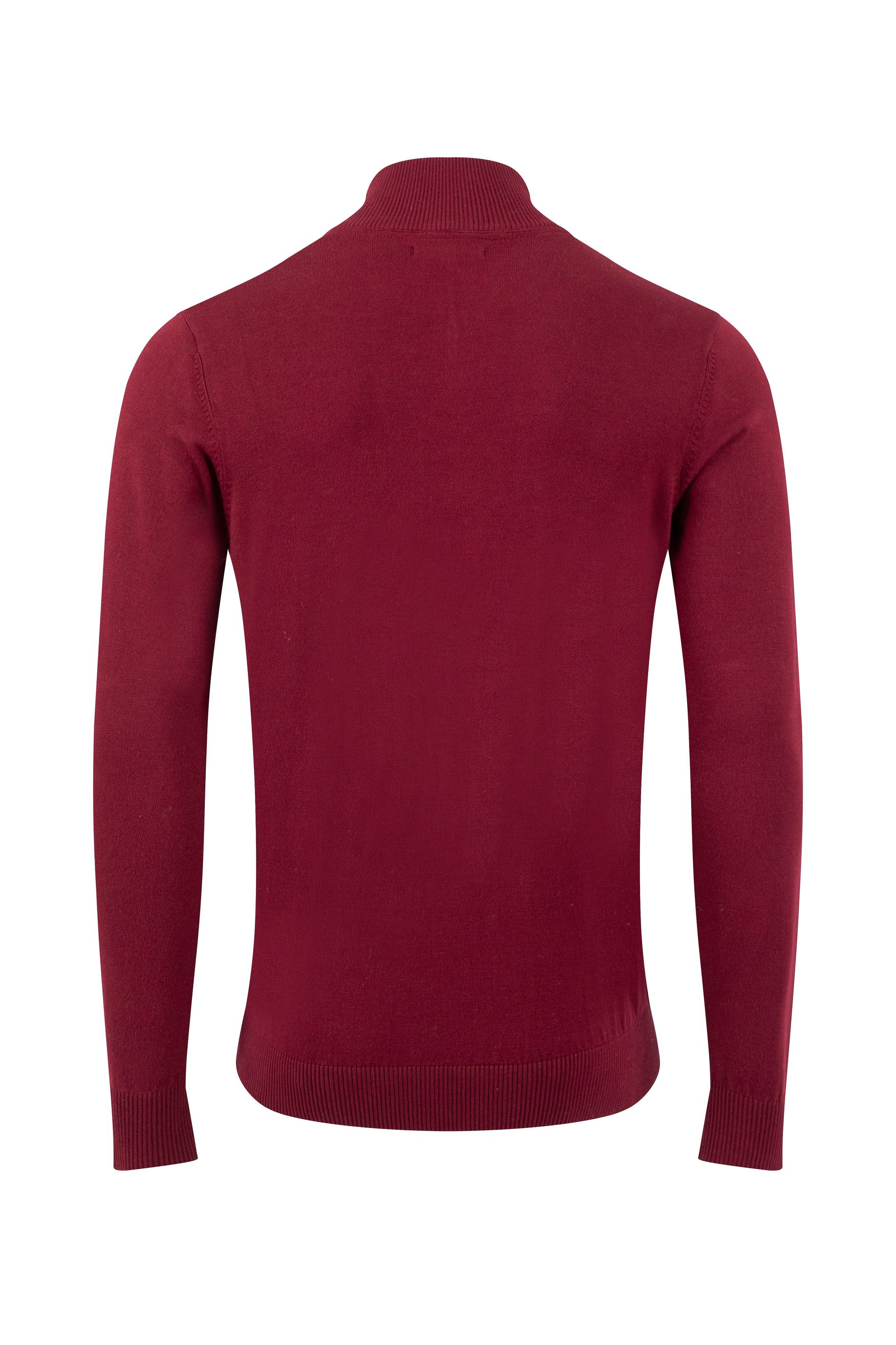 Frederick 1/4 Zip Fine Knit Jumper Port | Weird Fish