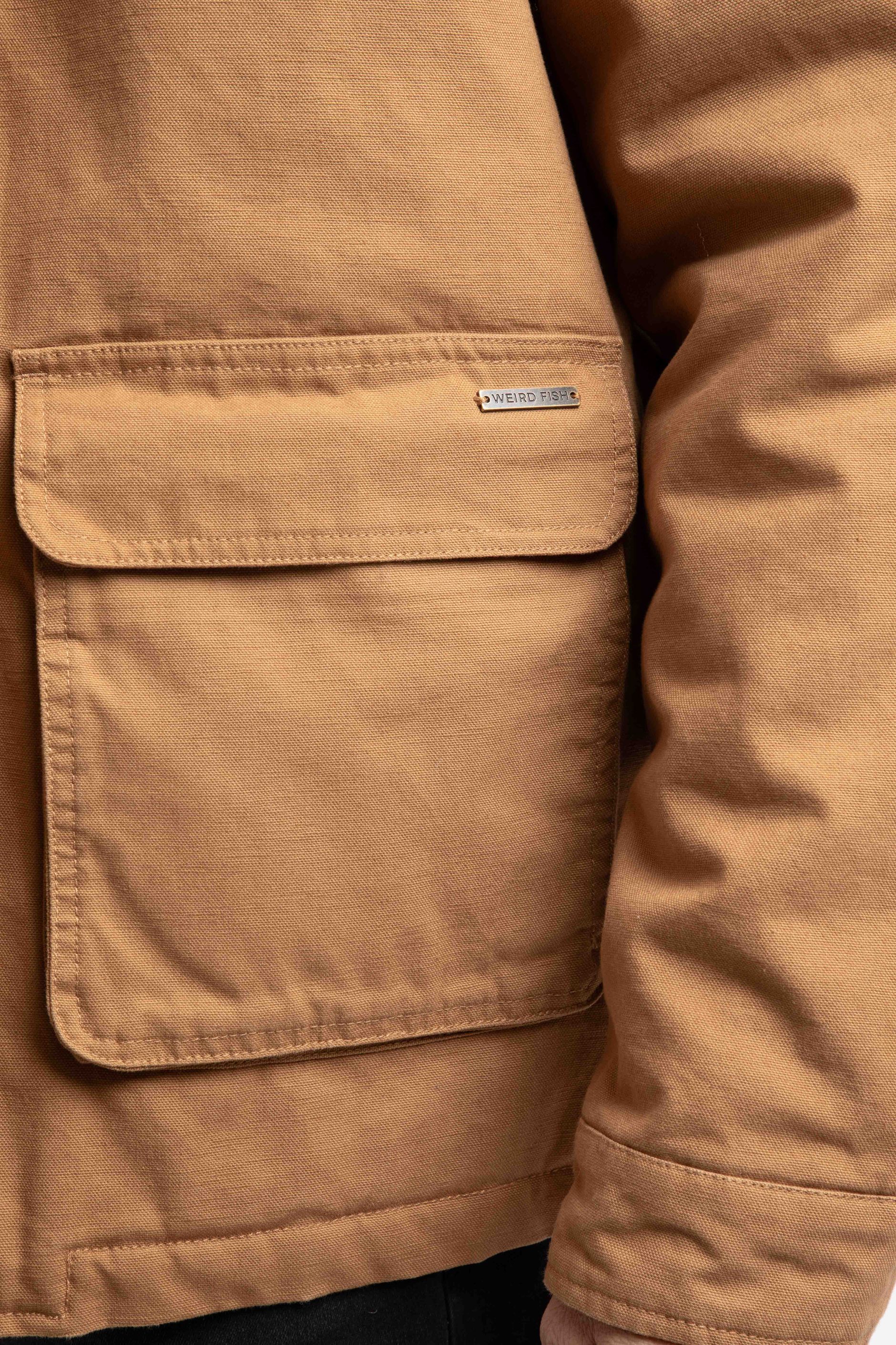 Barnaby Padded Canvas Barn Jacket Chestnut | Weird Fish