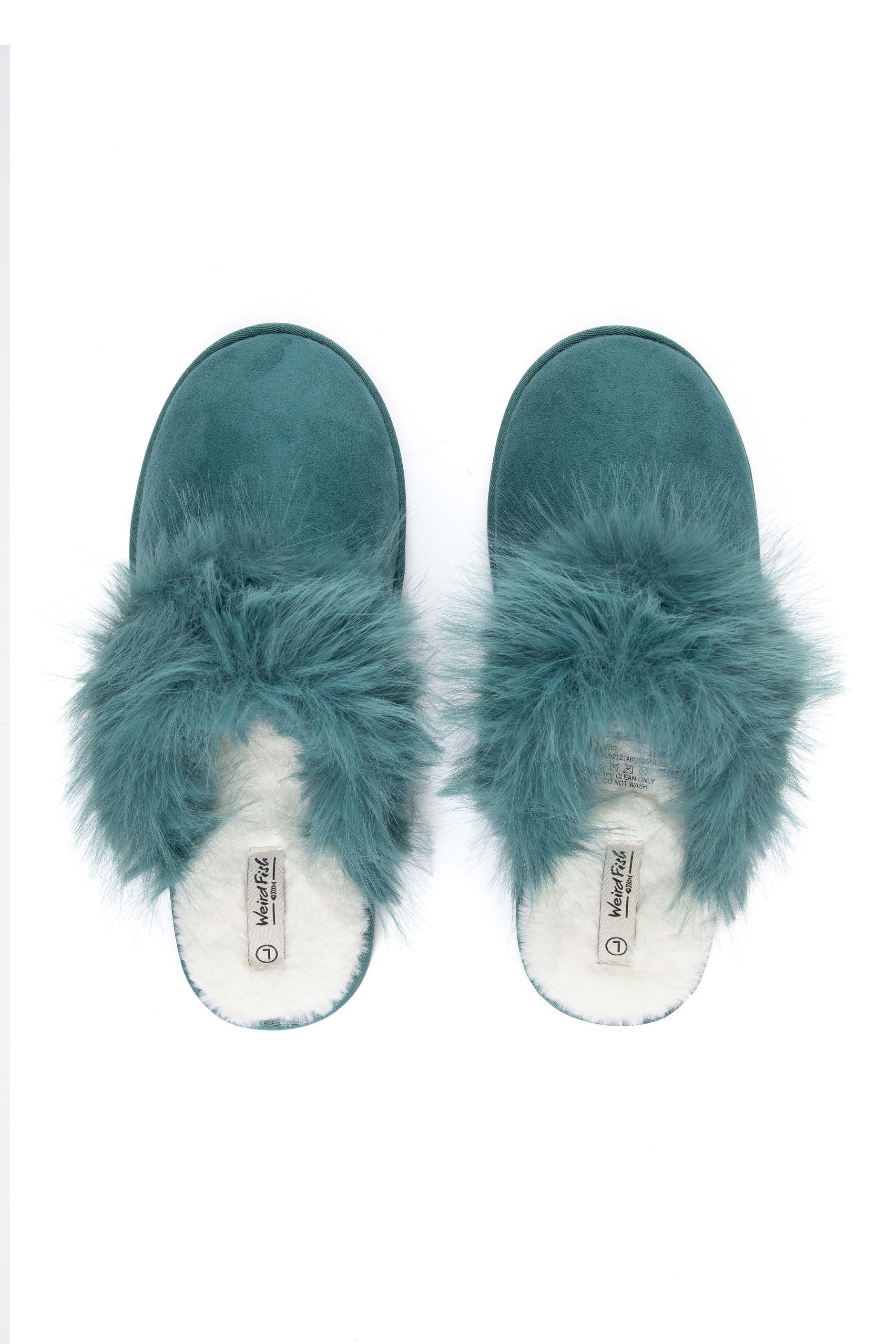 Willow Mule Slippers Deep Teal | Weird Fish