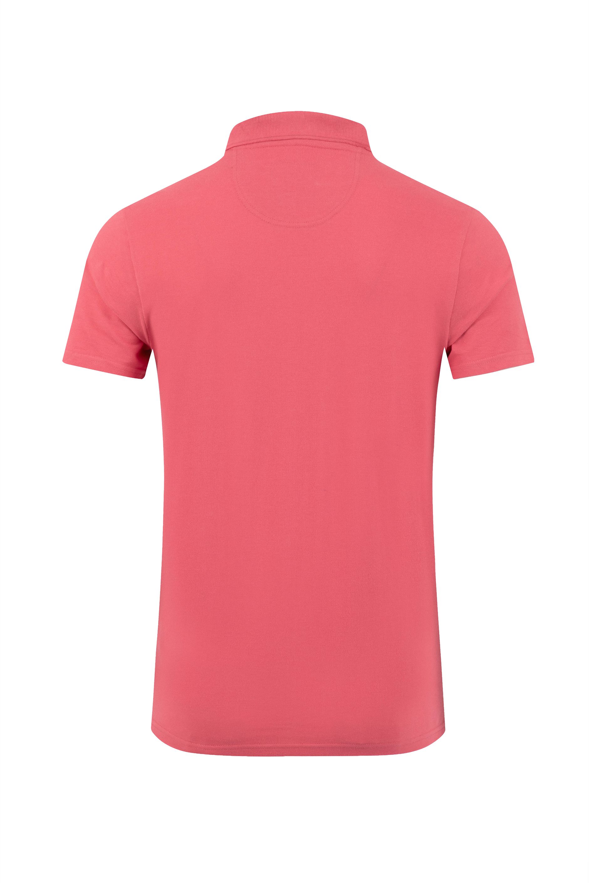 Giles Pique Polo Shirt Dark Pink | Weird Fish