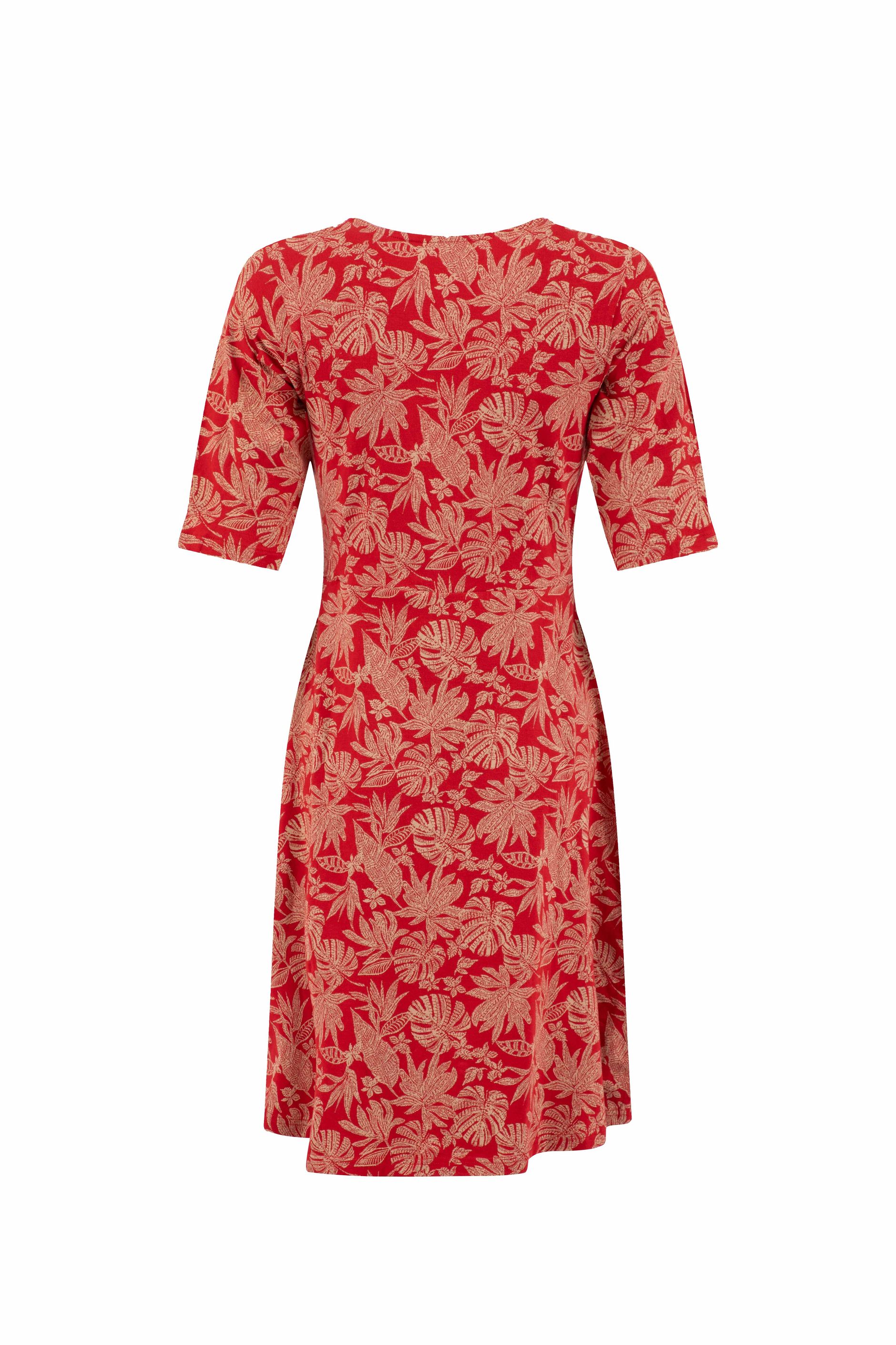 Cassandra Jersey Swing Dress Tomato Red | Weird Fish