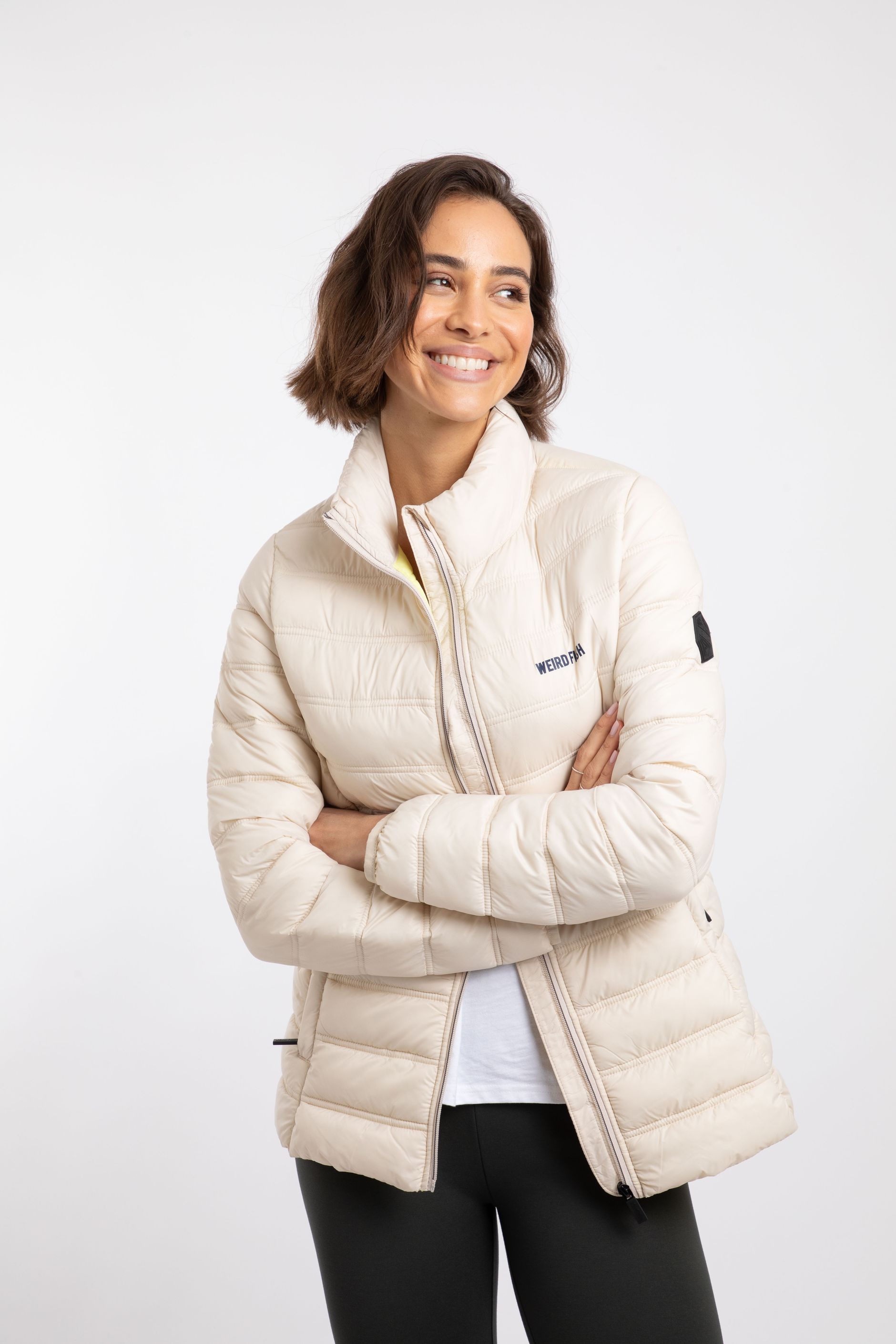 Travellia Lightweight Showerproof Padded Jacket Egg Shell | Weird Fish