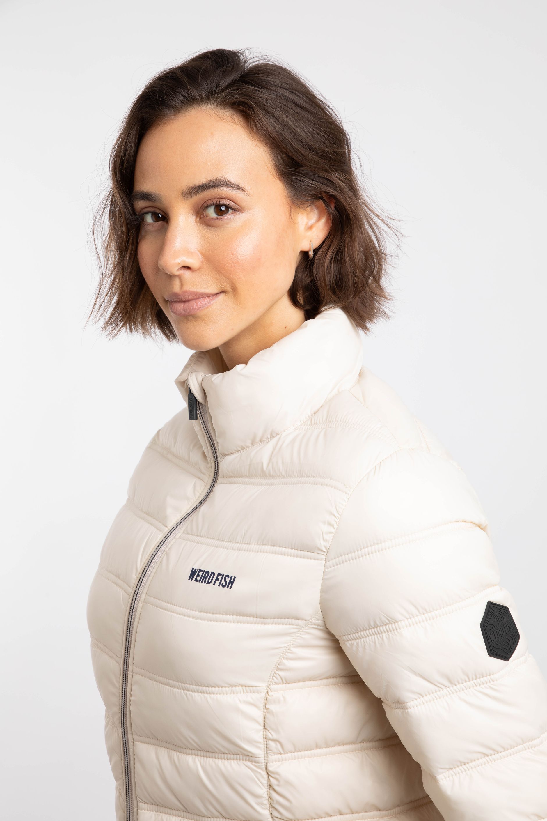 Travellia Lightweight Showerproof Padded Jacket Egg Shell | Weird Fish