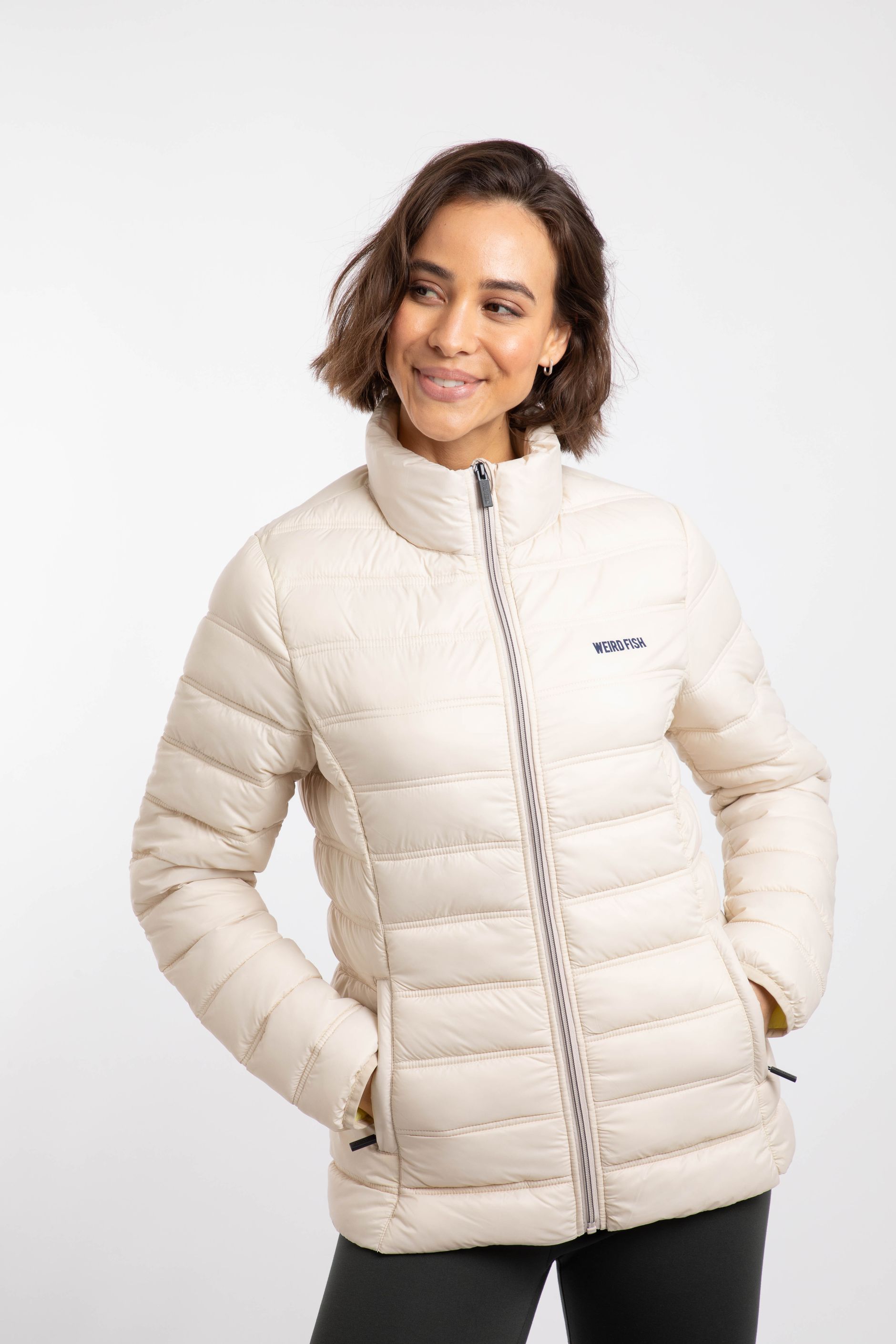 Travellia Lightweight Showerproof Padded Jacket Egg Shell | Weird Fish