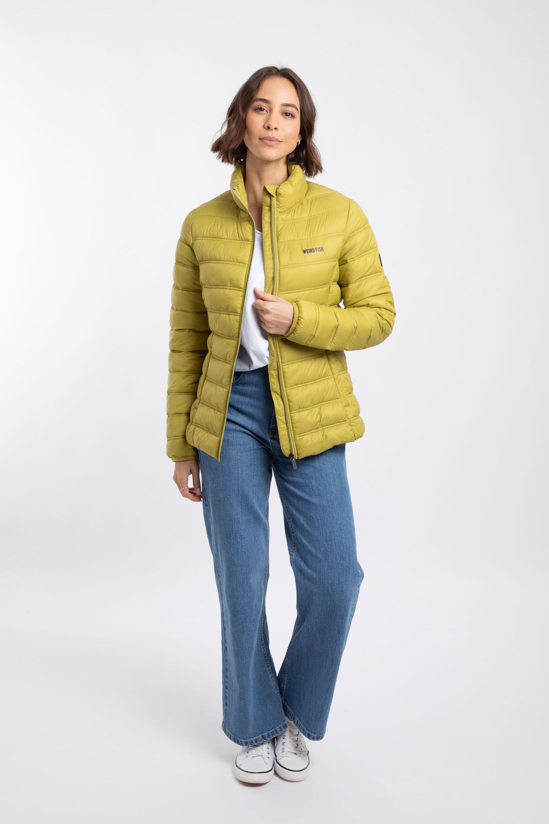 Travellia Lightweight Showerproof Padded Jacket Tarragon | Weird Fish