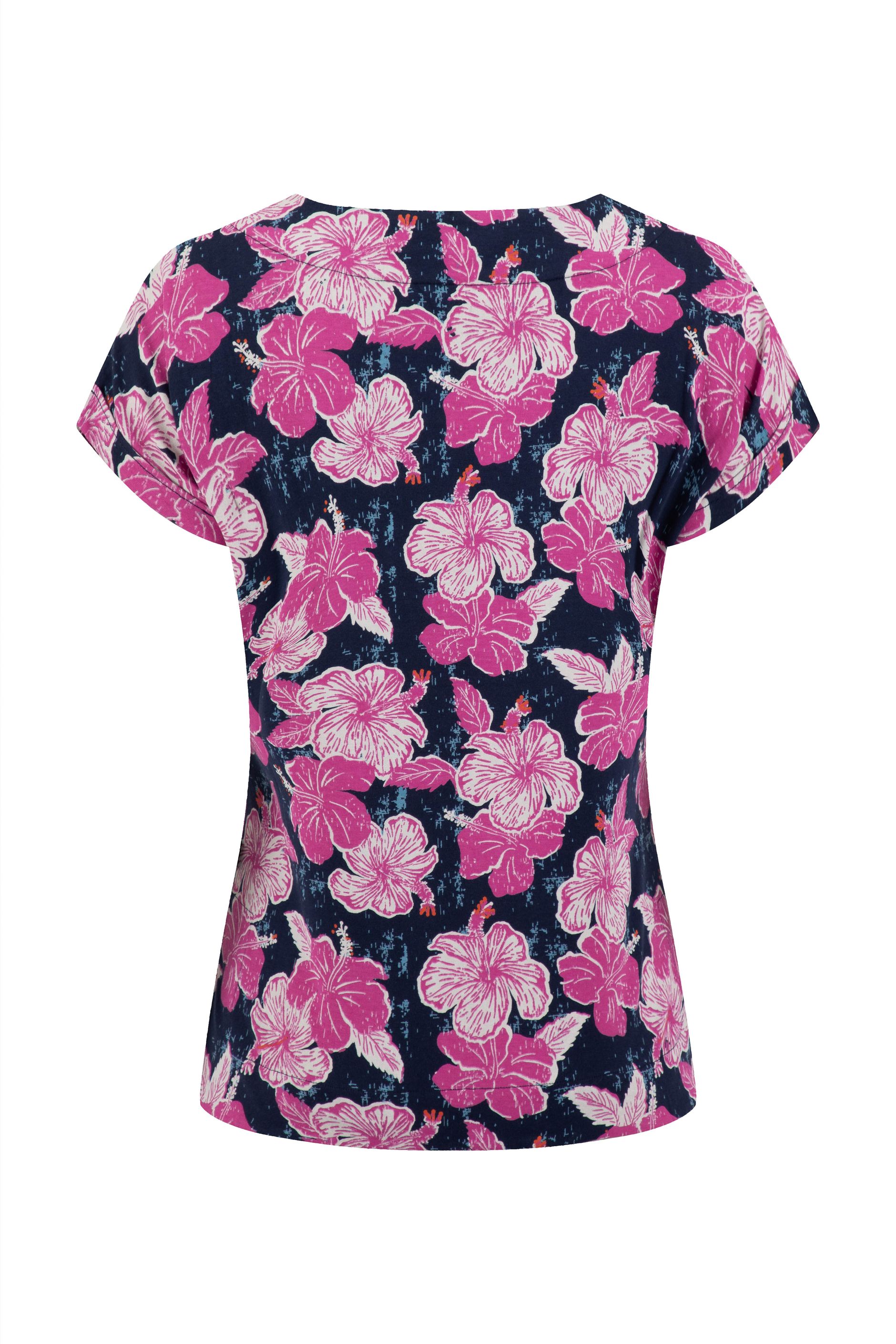 Paw Paw Printed Jersey T-Shirt Fuchsia Punch | Weird Fish