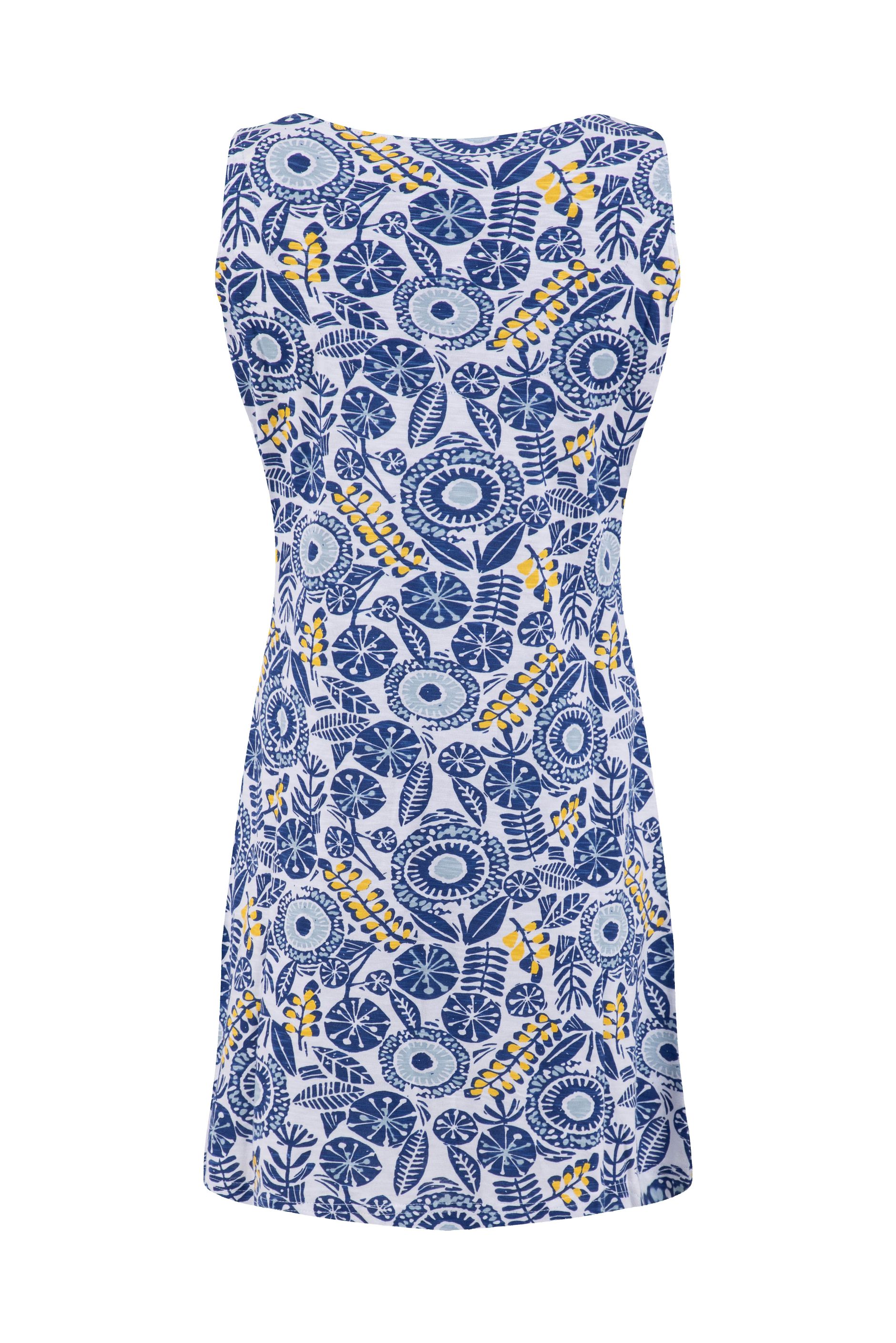 Indus Printed Jersey Tunic Blue Sapphire | Weird Fish