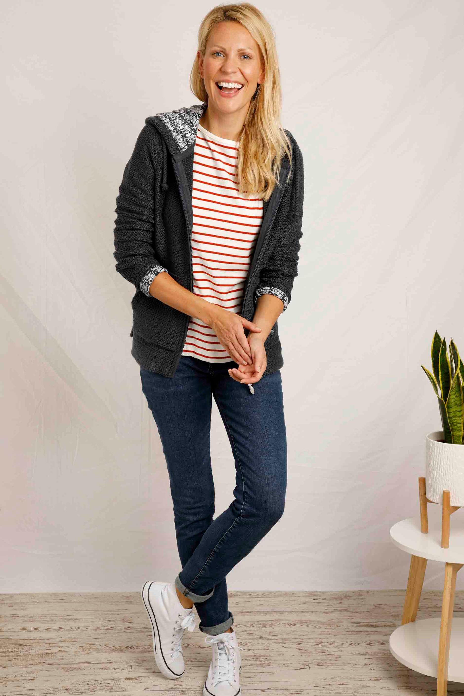 Weylin Eco Full Zip Hooded Macaroni Navy | Weird Fish