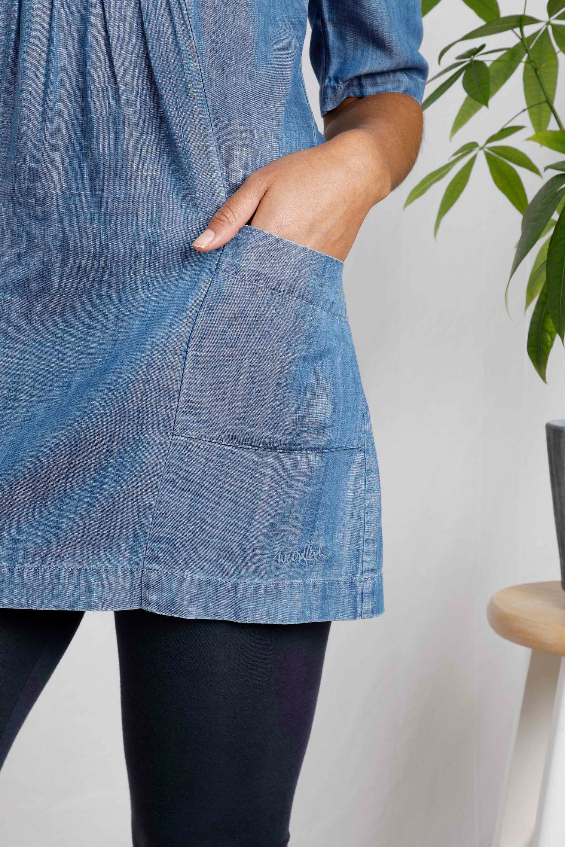 Moa Tencel Tunic Denim | Weird Fish