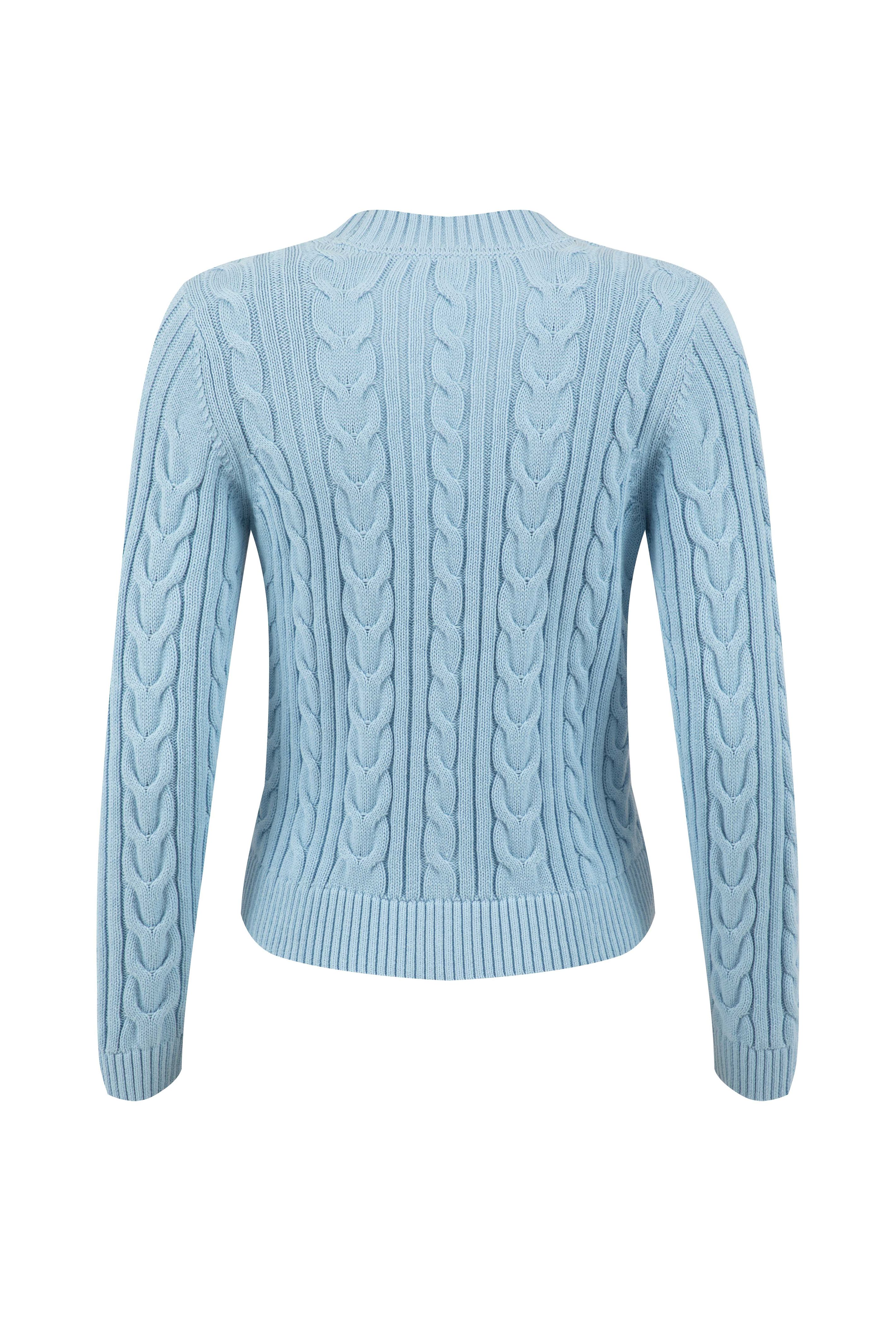 Constance Cable Knit Cardigan Skyway | Weird Fish