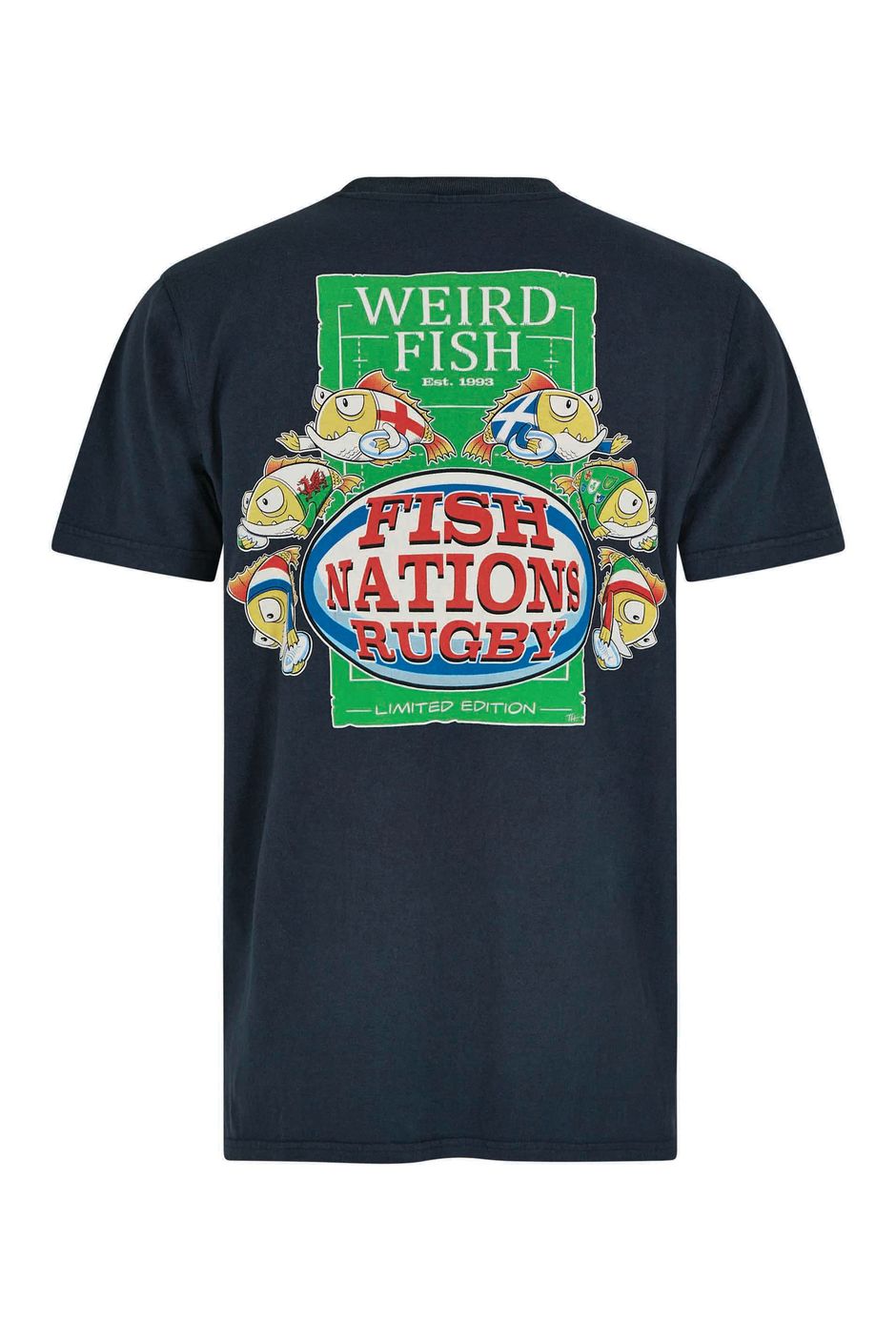 Fish Nations 24 Artist T-Shirt Navy | Weird Fish