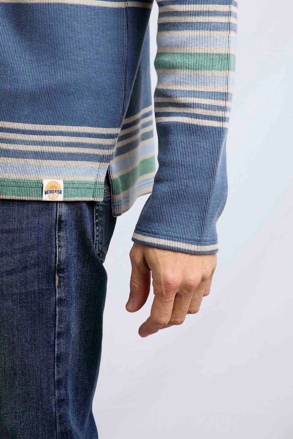 Caudale Heavyweight Stripe Rib Rugby Ensign Blue | Weird Fish