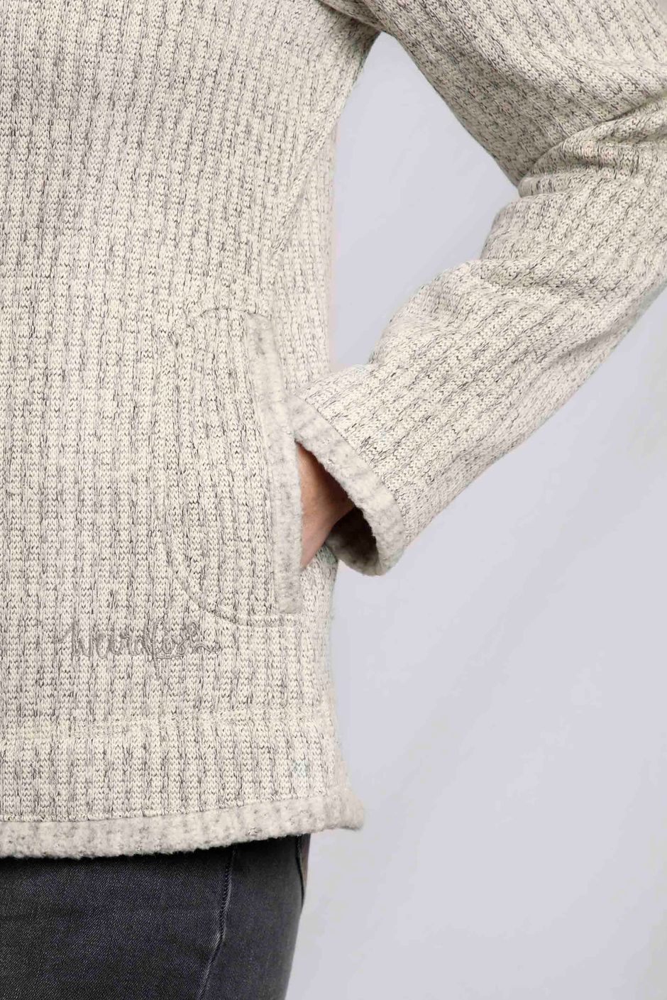 Oreille Recycled Full Zip Textured Fleece Lemon | Weird Fish