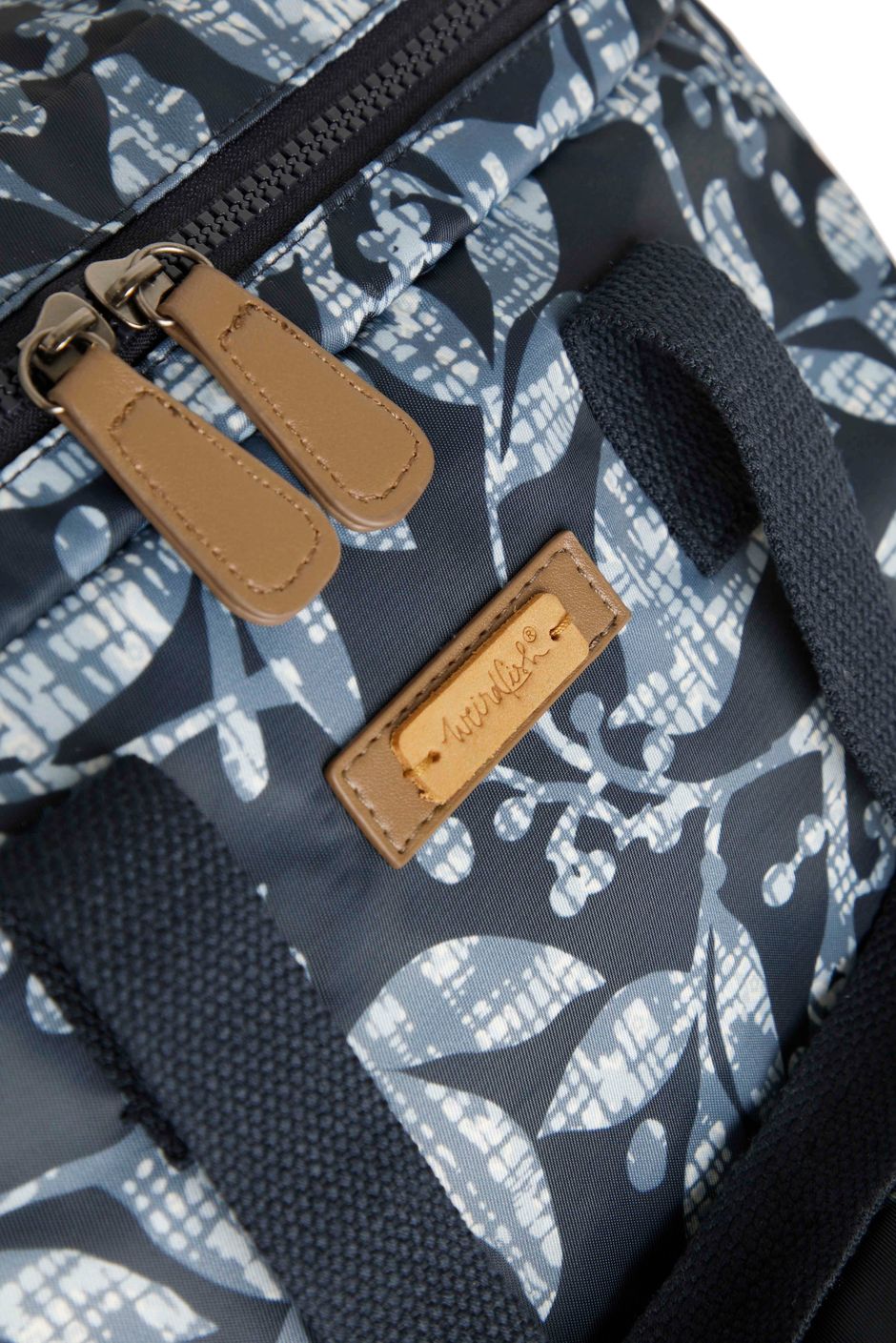 Nahla Printed Nylon Backpack Navy | Weird Fish
