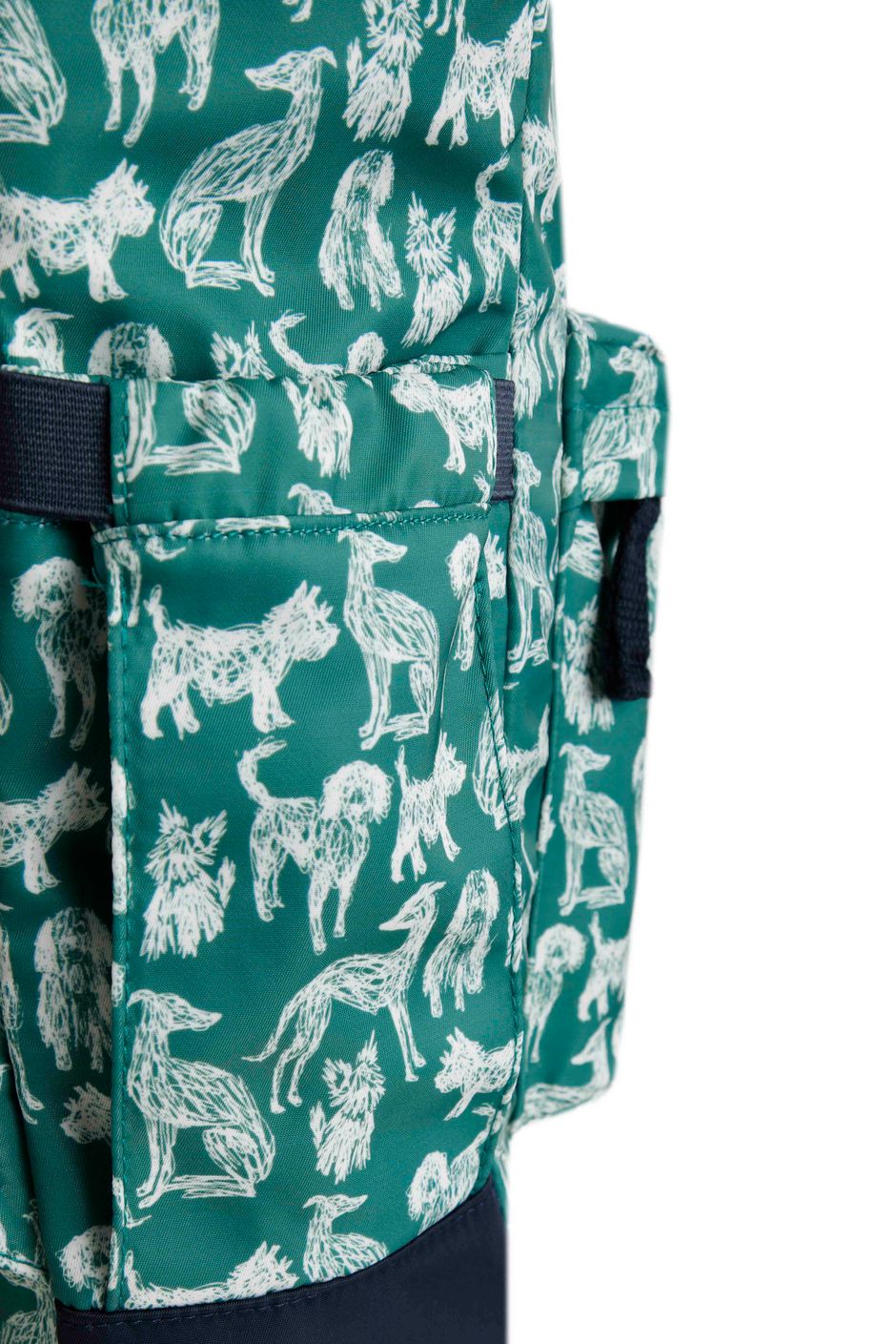 Nahla Printed Nylon Backpack Dark Jade | Weird Fish