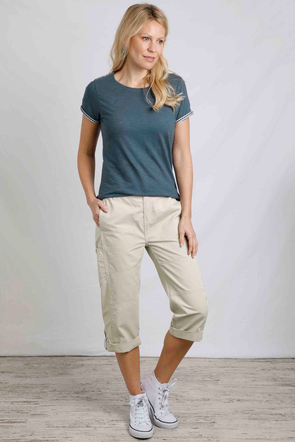 Teya Organic Cotton T-Shirt China Blue | Weird Fish