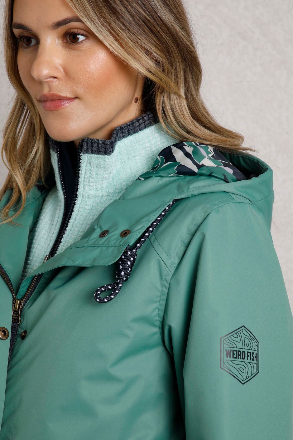 Delara Showerpoof Jacket Dark Jade | Weird Fish