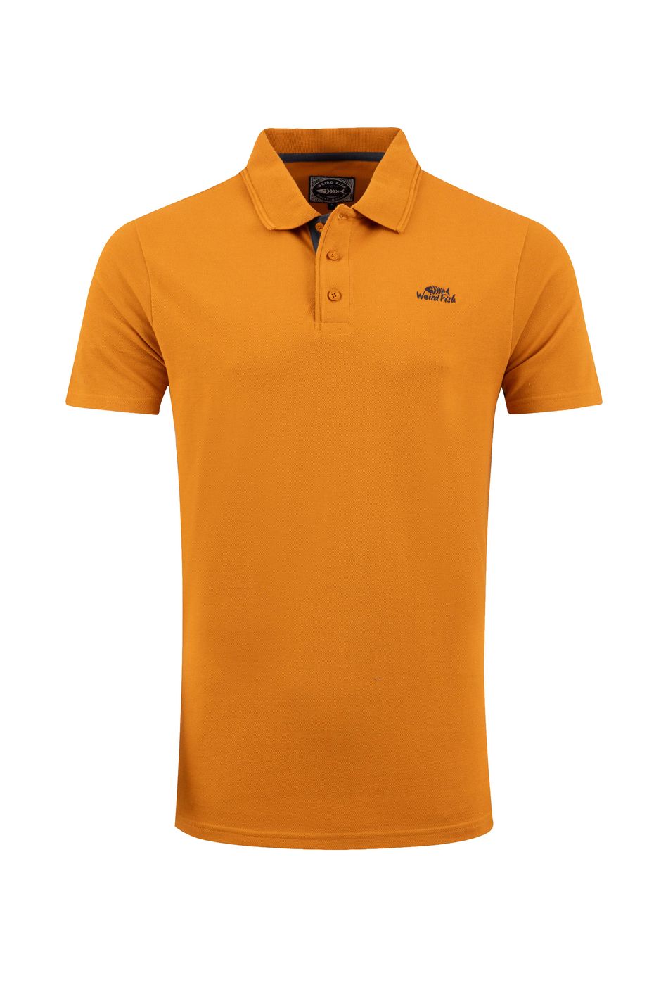 Miles Organic Cotton Pique Polo Caramel | Weird Fish