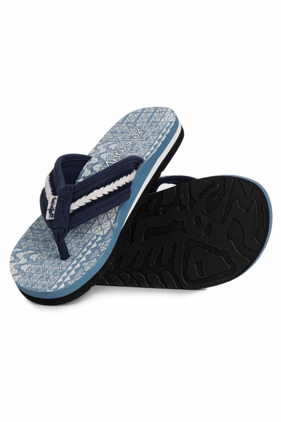 Salcombe Printed Flip Flops China Blue | Weird Fish