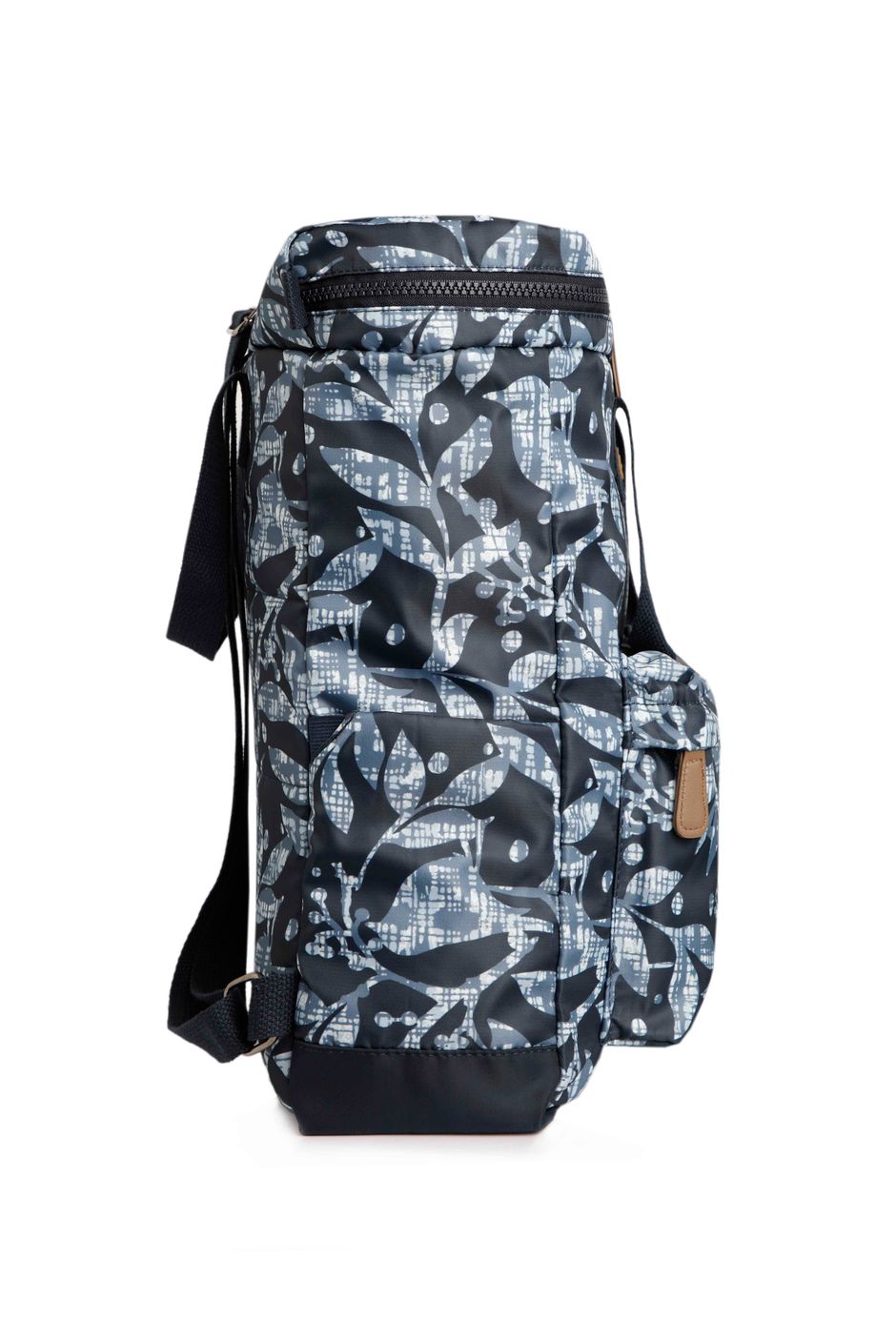 Nahla Printed Nylon Backpack Navy | Weird Fish