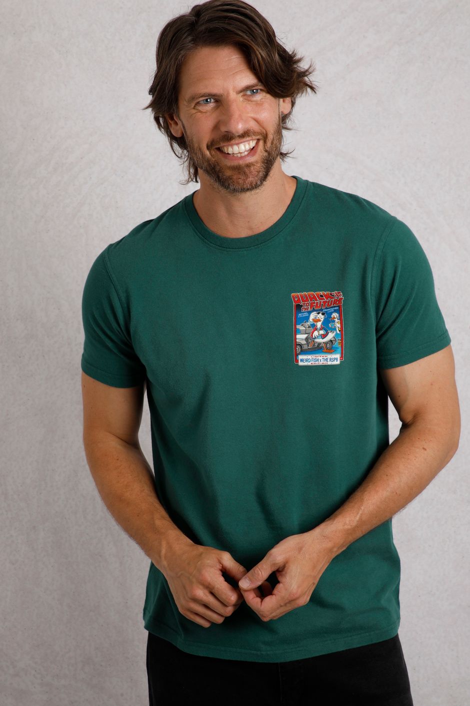 Quack to the Future RSPB Collaboration Artist T-Shirt Forest Green ...