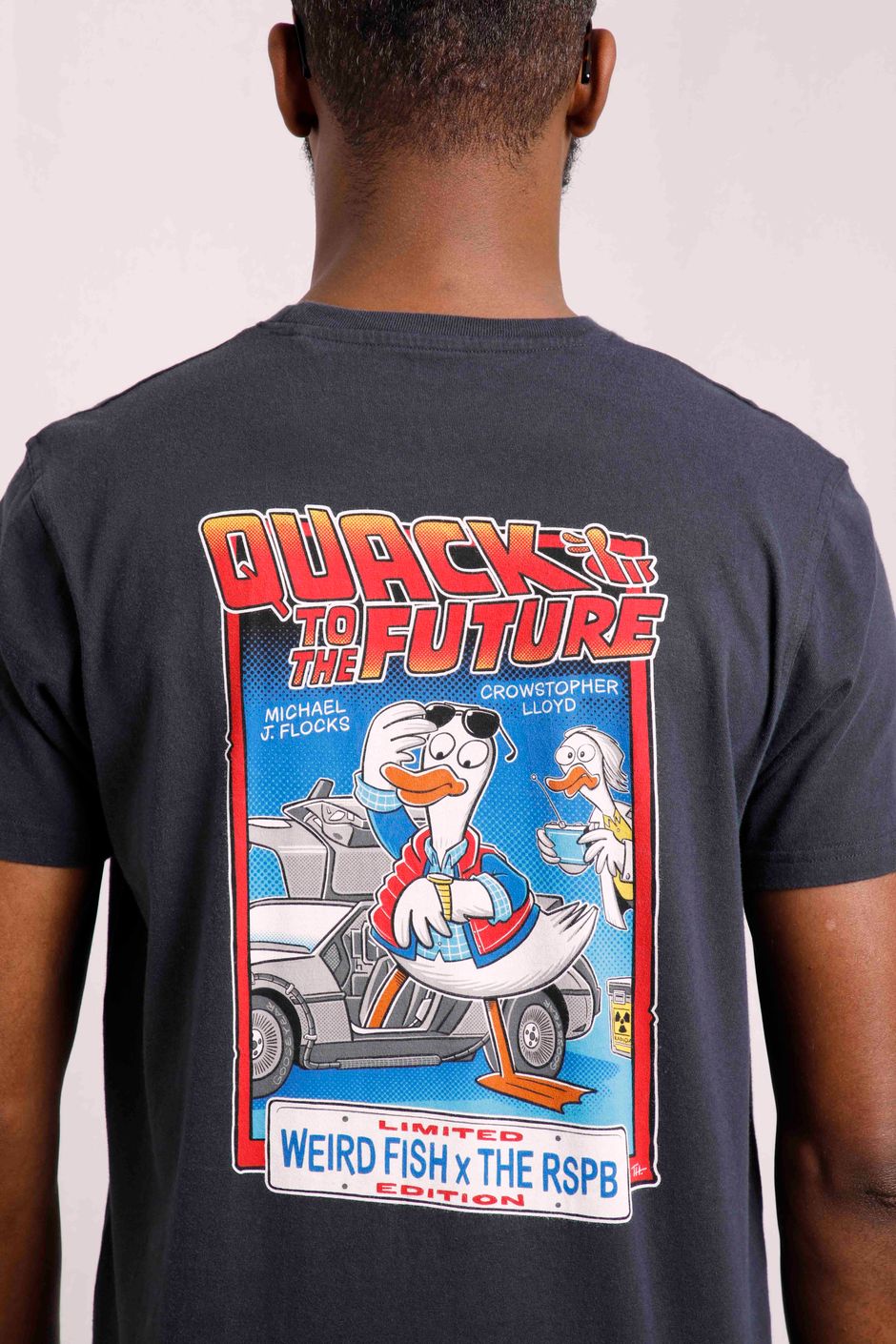 Quack to the Future RSPB Collaboration Artist T-Shirt Navy | Weird Fish