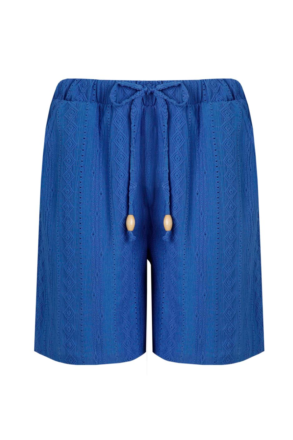 Mima Broderie Stretch Travel Shorts Cobalt Blue | Weird Fish