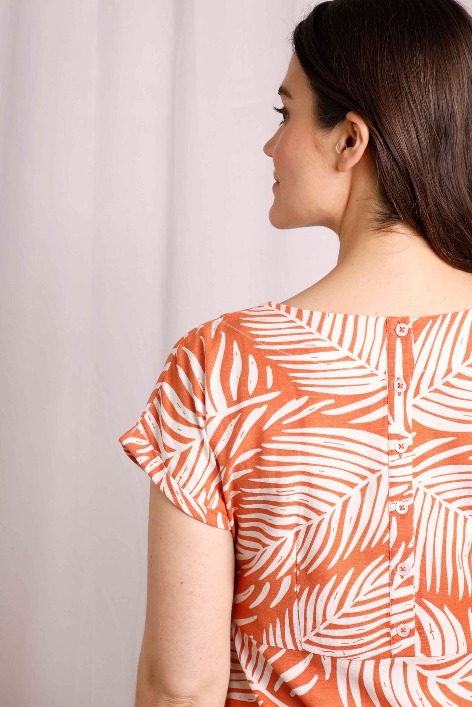 Orlando Linen Rich Pocket Dress Orange | Weird Fish