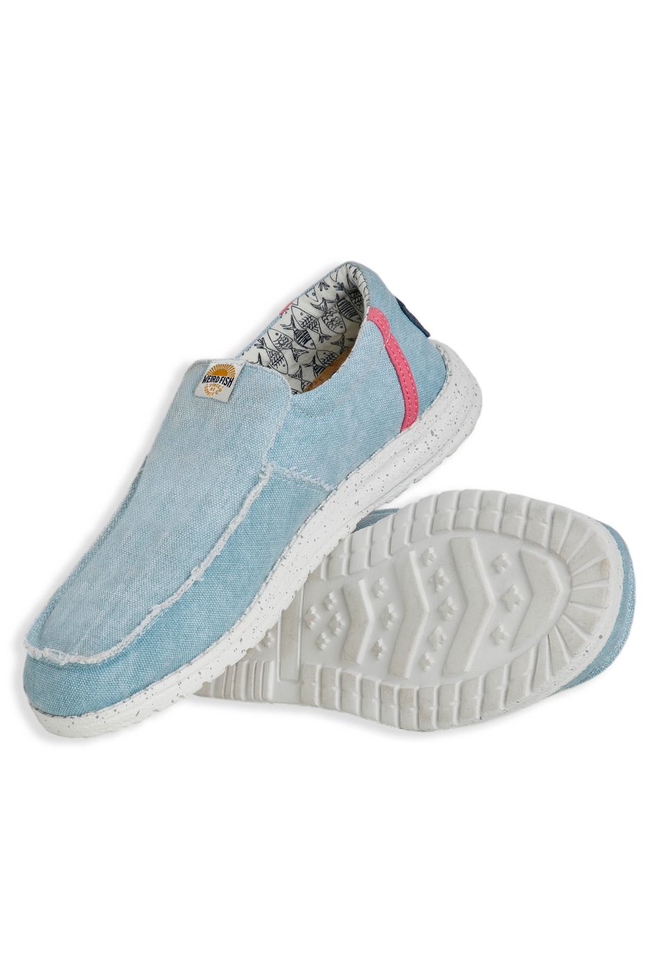 Shoaler Washed Canvas Lightweight Slip On Shoes Denim | Weird Fish