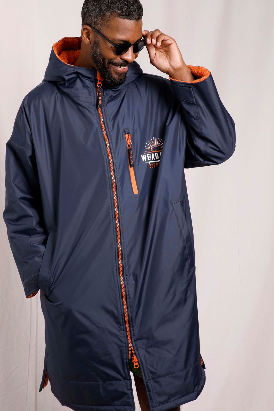 Atlantic Unisex Waterproof Changing Robe Navy | Weird Fish