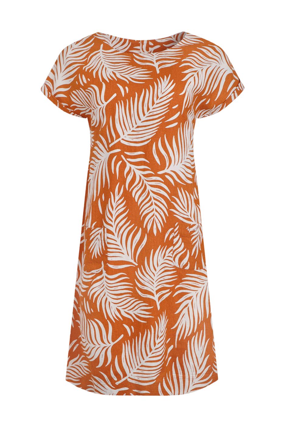 Orlando Linen Rich Pocket Dress Orange | Weird Fish