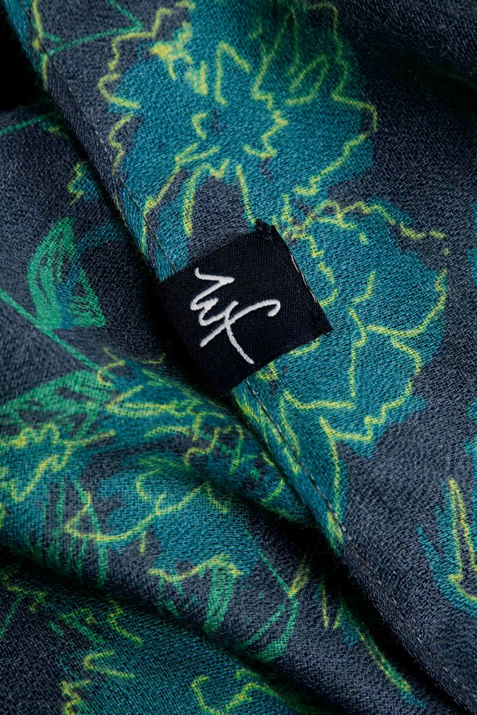 Marelia Eco Printed Scarf Night Blue | Weird Fish