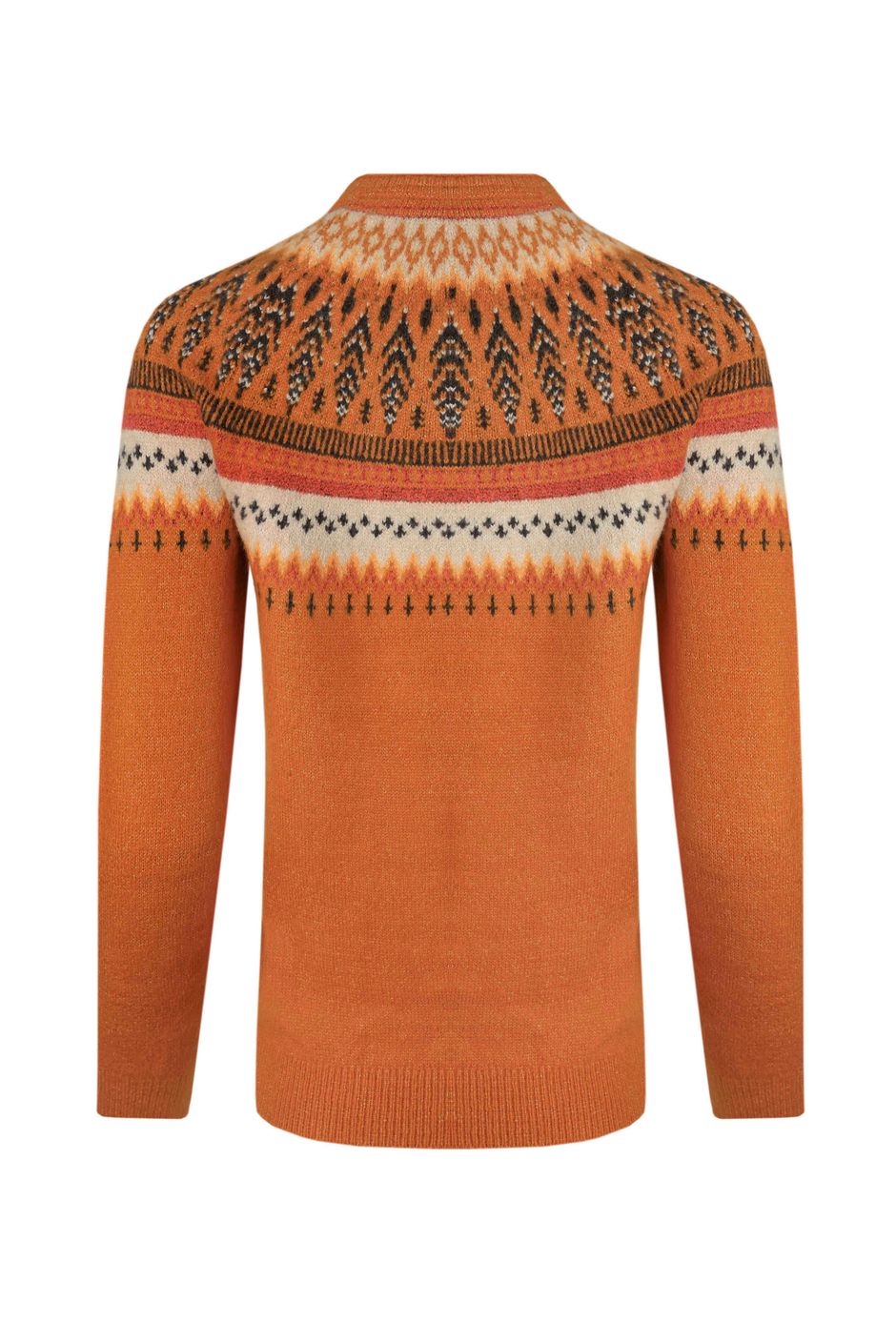 Lowell Fair Isle Jumper Brick Orange | Weird Fish