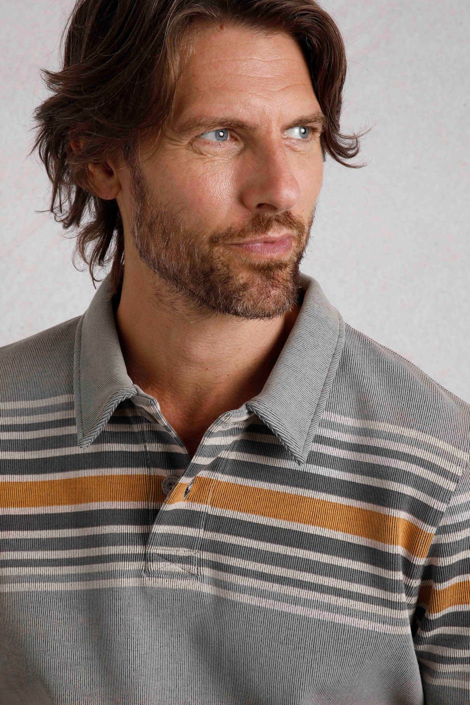 Caudale Heavyweight Stripe Rib Rugby Limestone | Weird Fish